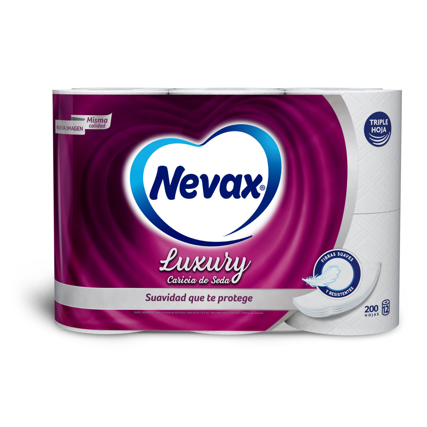 Papel Higienico Triple Hoja Luxury 12u Nevax Paquete 1056 G | Auto Mercado