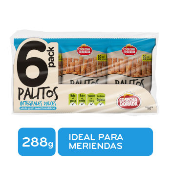 Palito Dulces Integral Cosecha Dorada Paquete 288 G | Auto Mercado