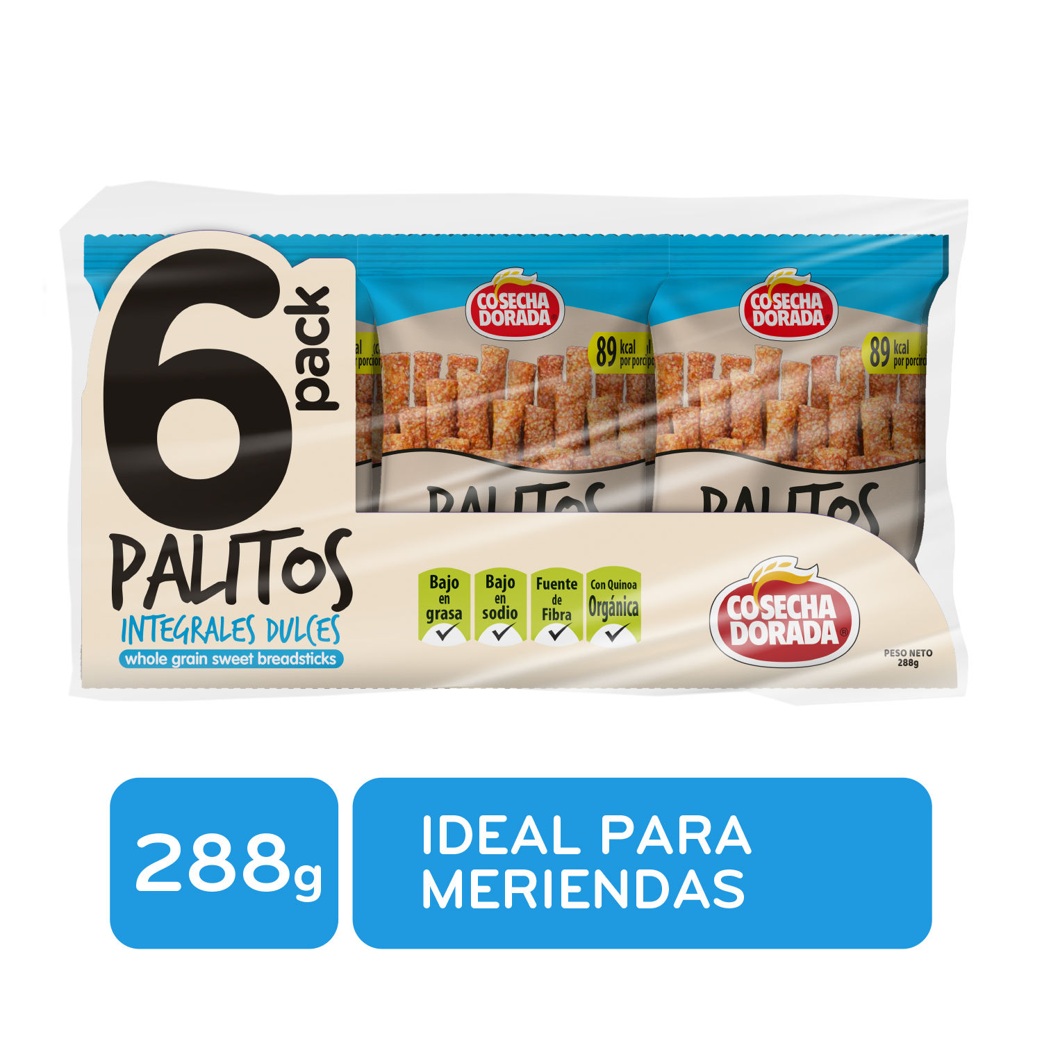 Palito Dulces Integral Cosecha Dorada Paquete 288 G | Auto Mercado