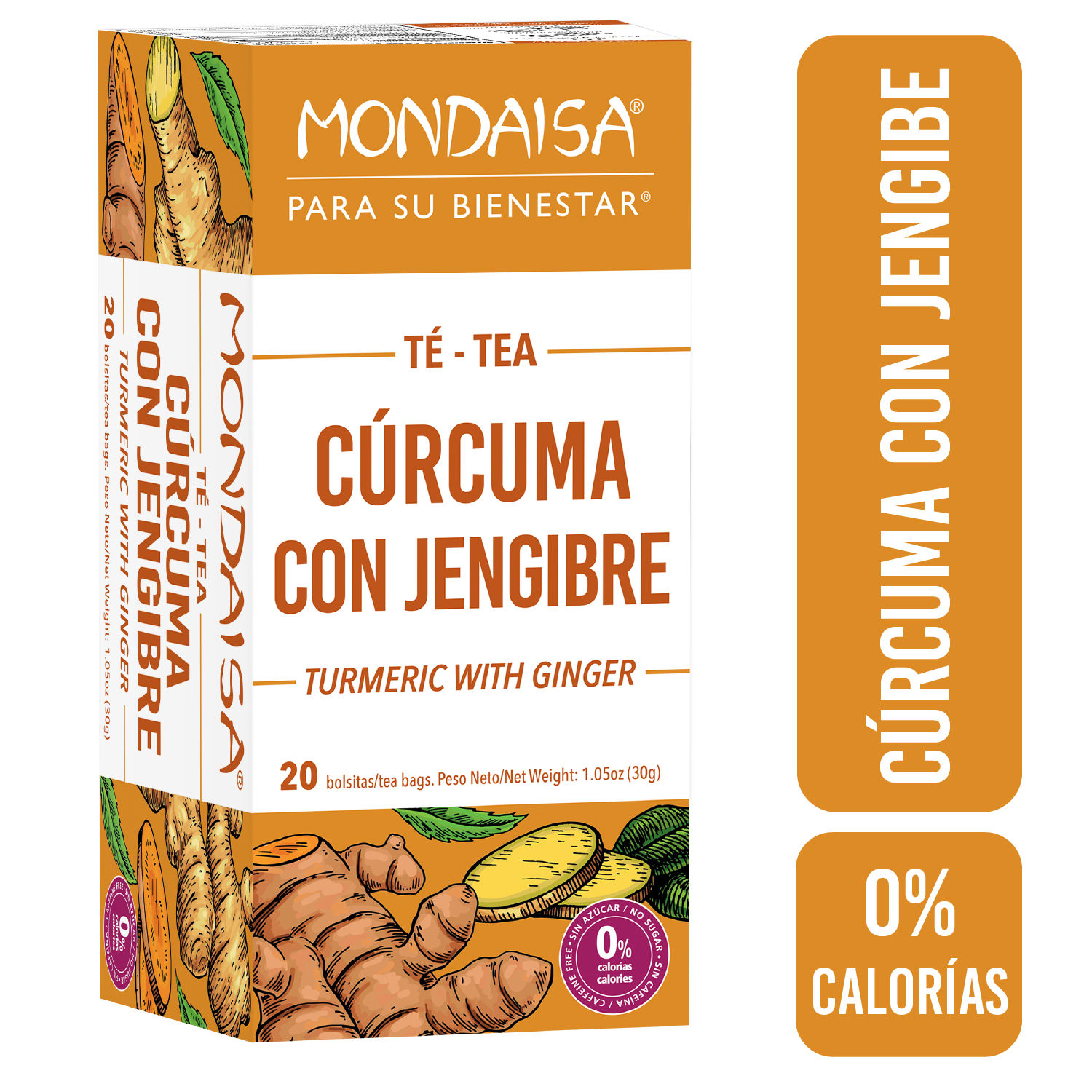 Te Curcuma Jengibre Mondaisa Caja 30 G | Auto Mercado
