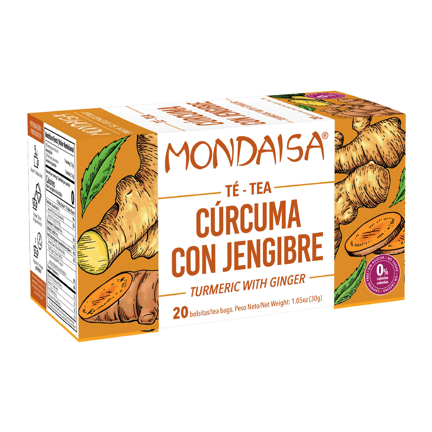 Te Curcuma Jengibre Mondaisa Caja 30 G | Auto Mercado