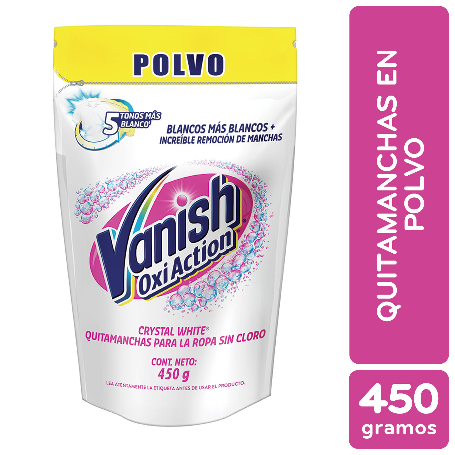 Quitamanchas Polvo Blanco Vanish Bolsa 450 G | Auto Mercado