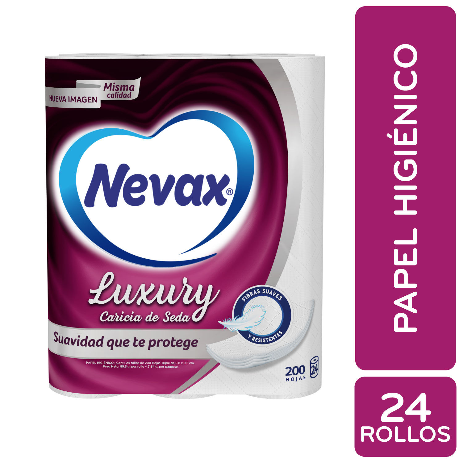 Papel Higienico Triple Hoja Luxury 24u Nevax Paquete 2112 G | Auto Mercado