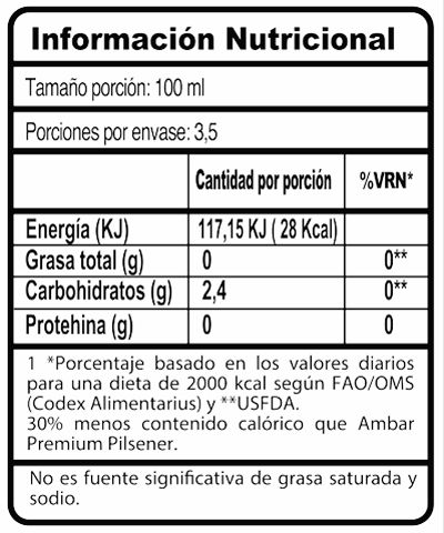 Cerveza Nacional Light Costa Rica Ambar Botella 350 Ml | Auto Mercado