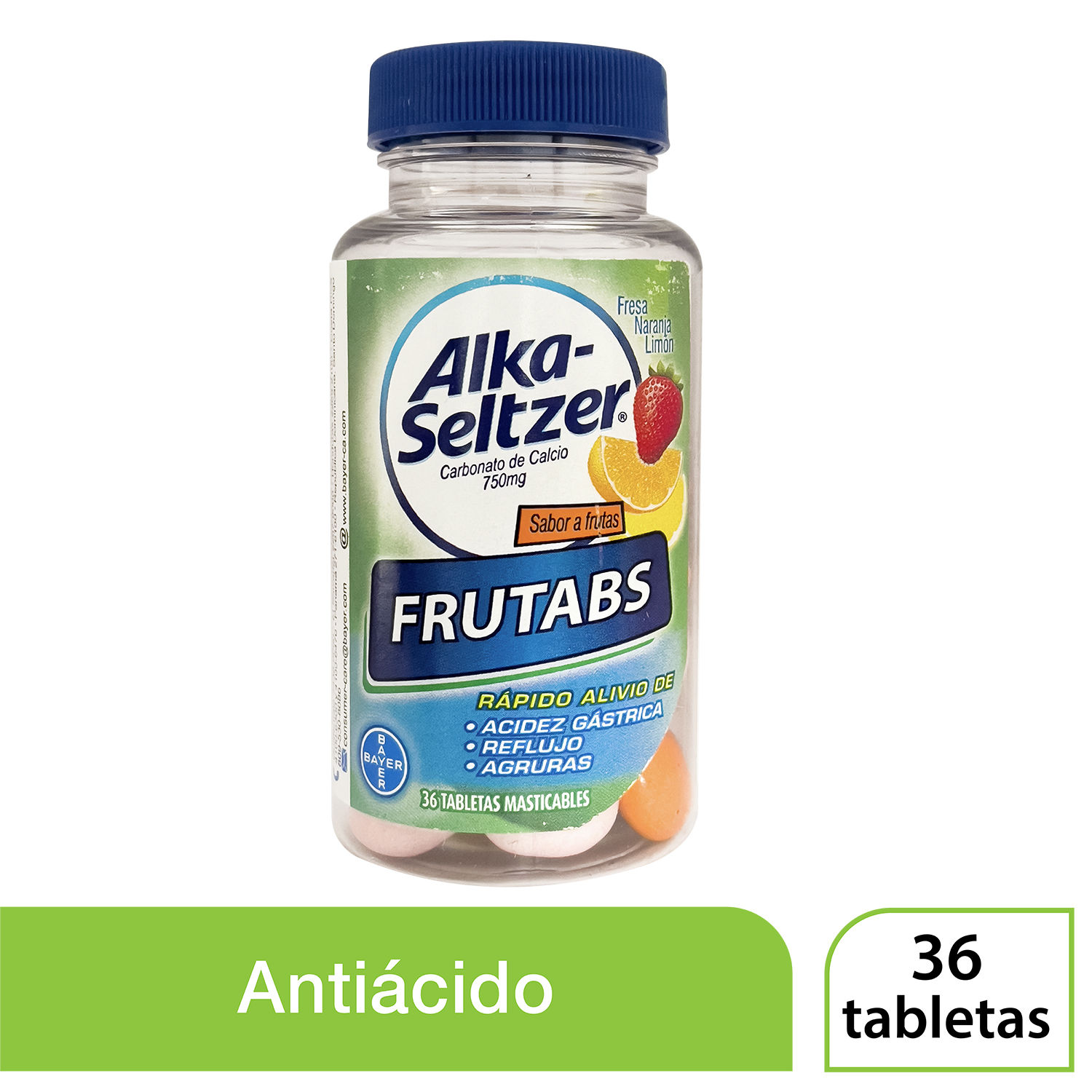 Antiacido Adulto Tableta Frutas Alka Seltzer Botella 36 Unid | Auto Mercado