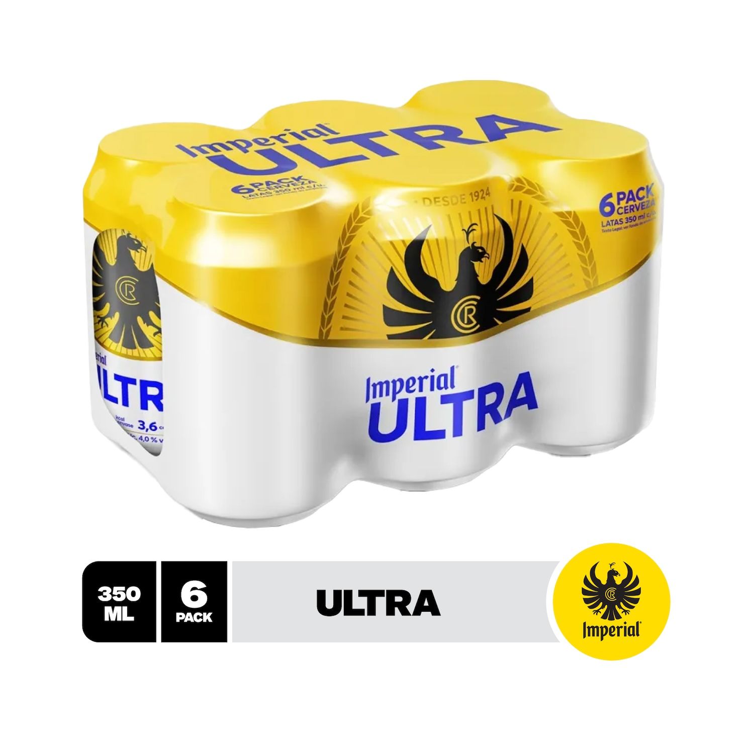 Cerveza Nacional Ultra Costa Rica Pack Imperial Caja 2100 Ml | Auto Mercado