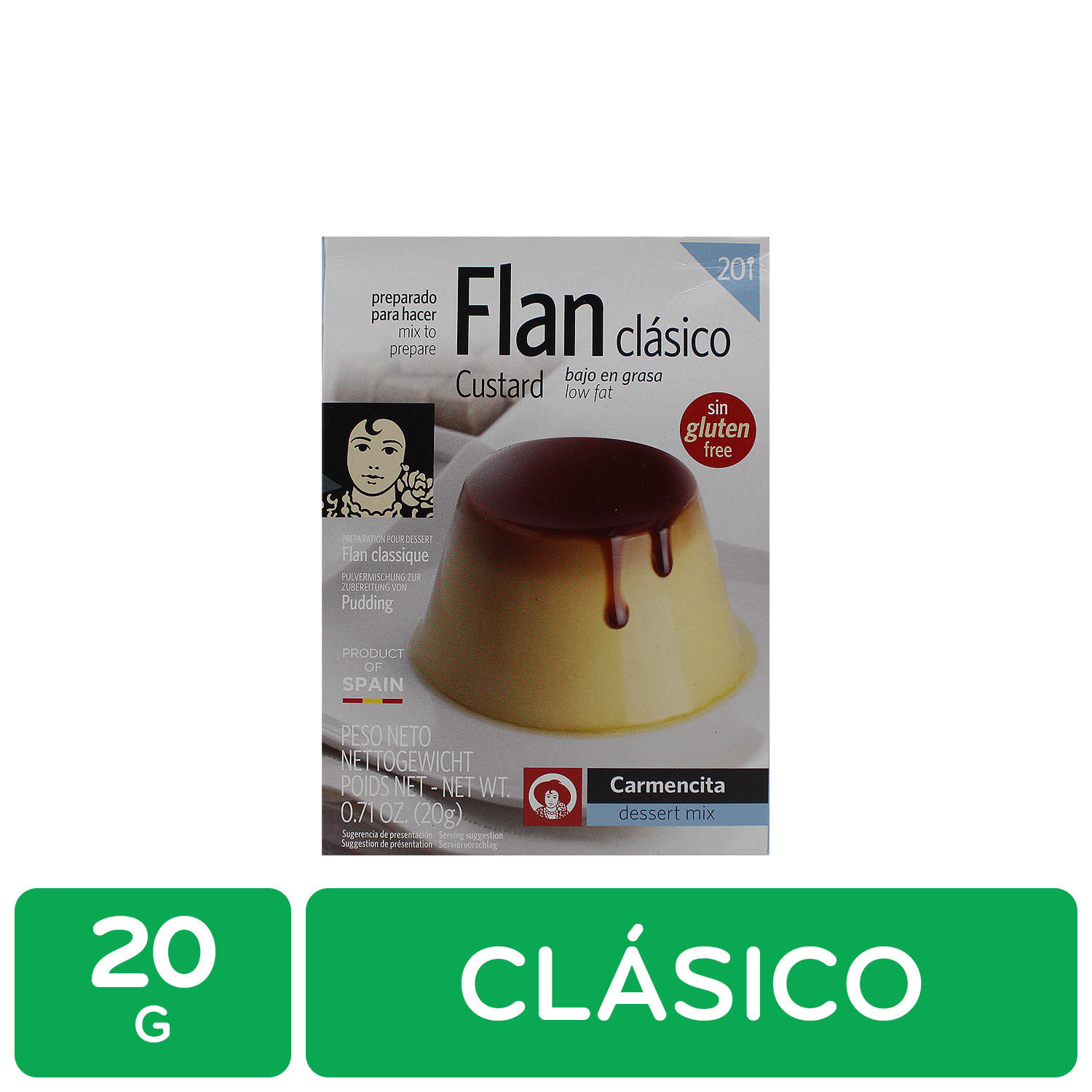 Flan Clasico Bajo En Grasa Carmencita Caja 20 G | Auto Mercado