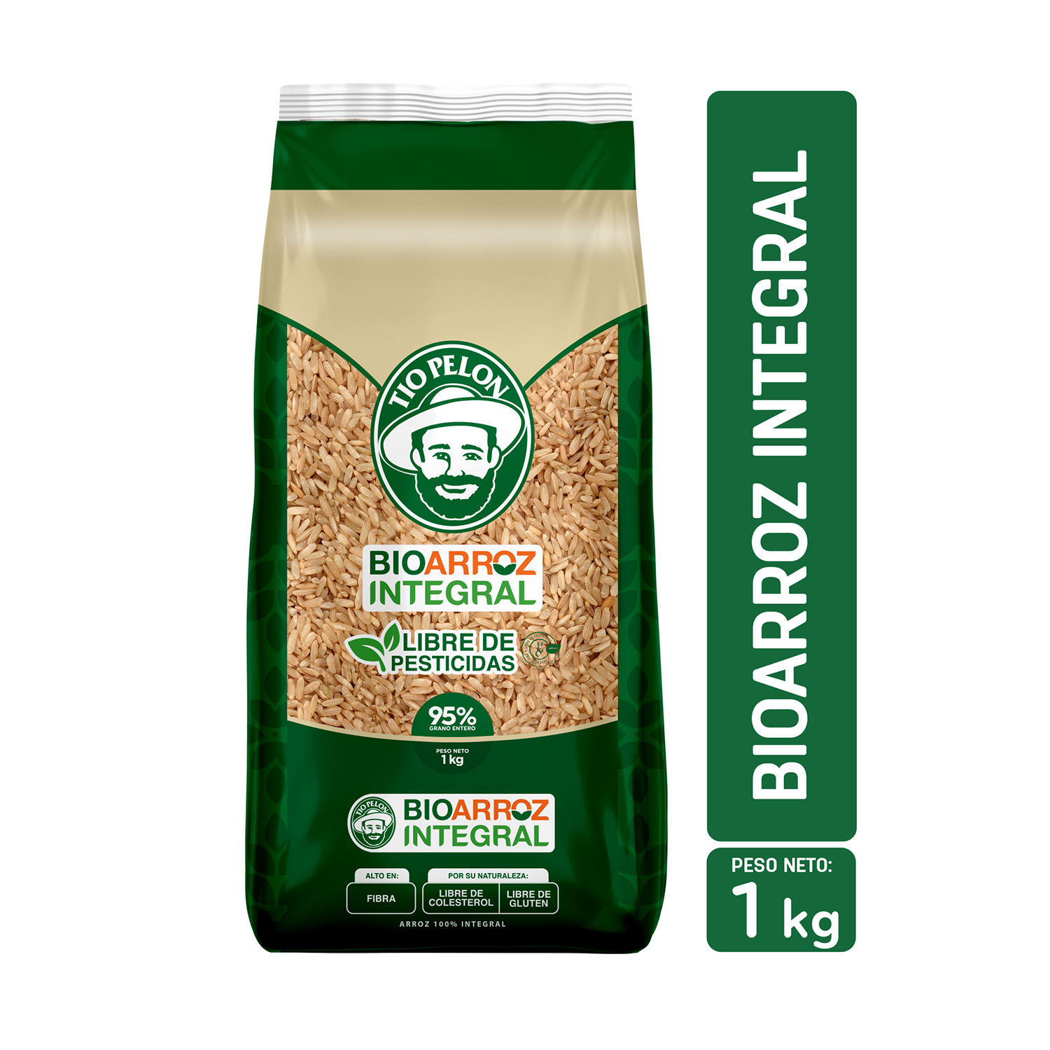 Arroz Integral 95% Bio Tio Pelon Paquete 1000 G | Auto Mercado