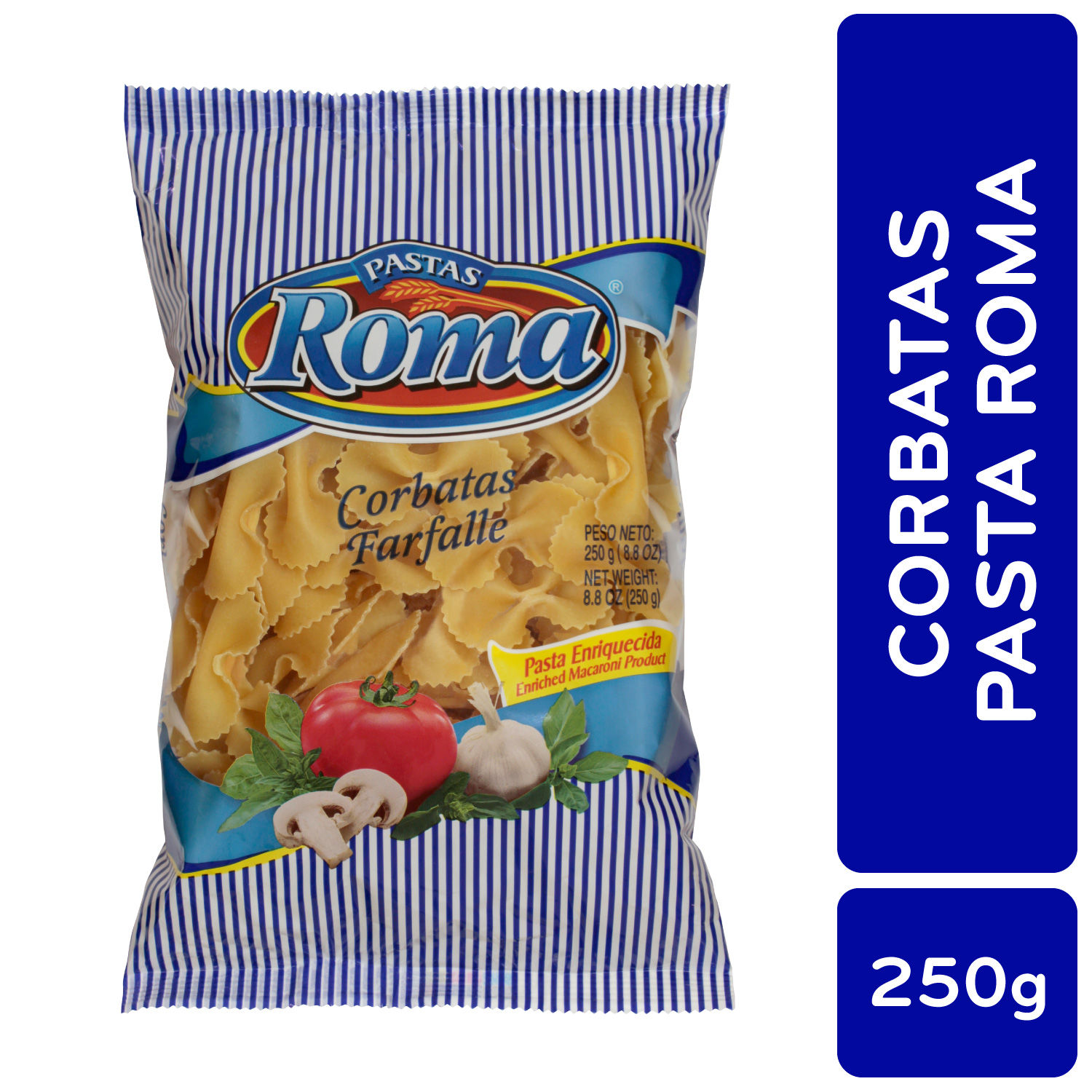 Pasta Alimenticia Corbata Roma Paquete 250 G | Auto Mercado