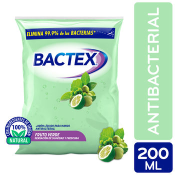 Jabon Liquido Manos Antibacterial Fruto Bactex Bolsa 200 Ml | Auto Mercado