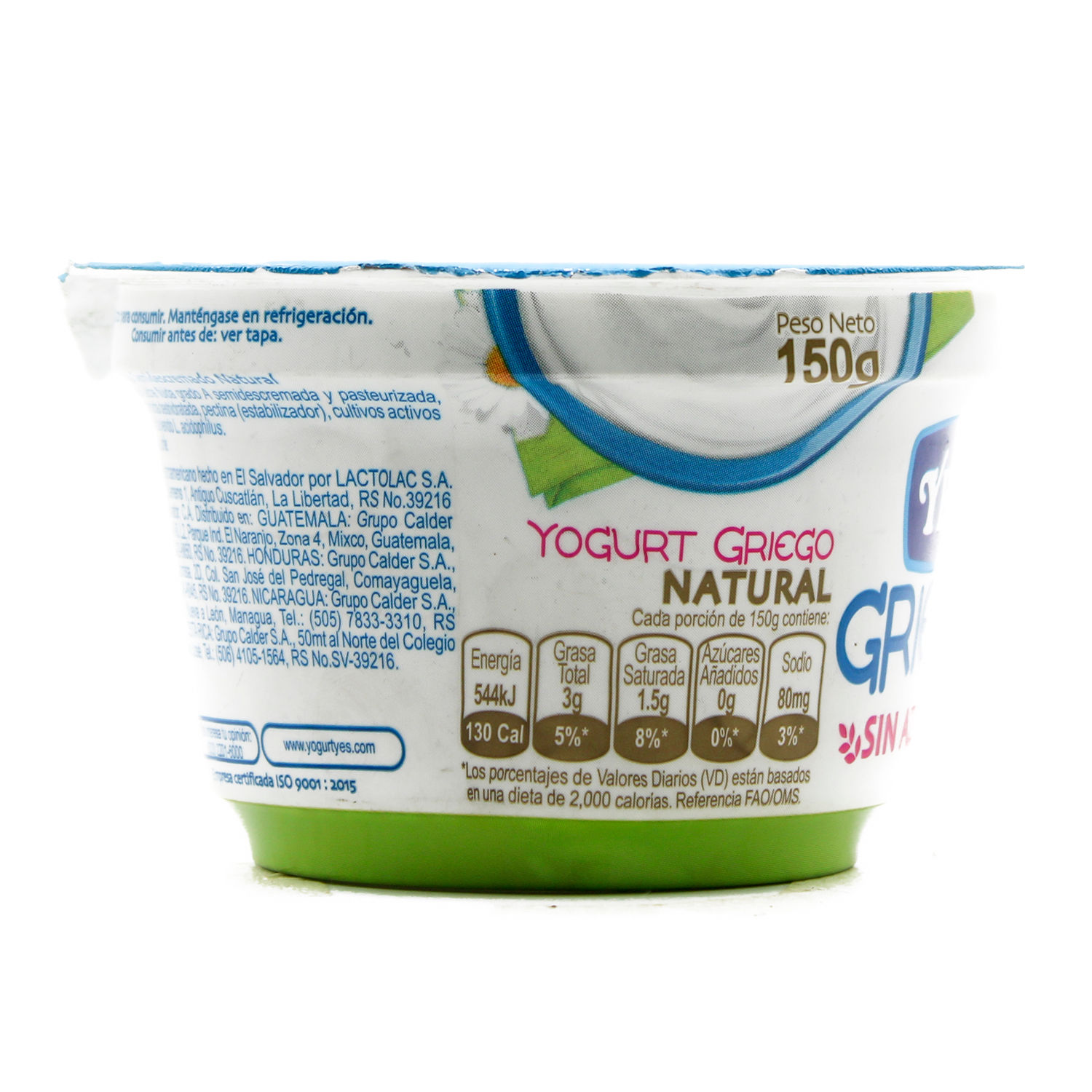 Yogurt Griego Natural Yes Envase 150 G | Auto Mercado
