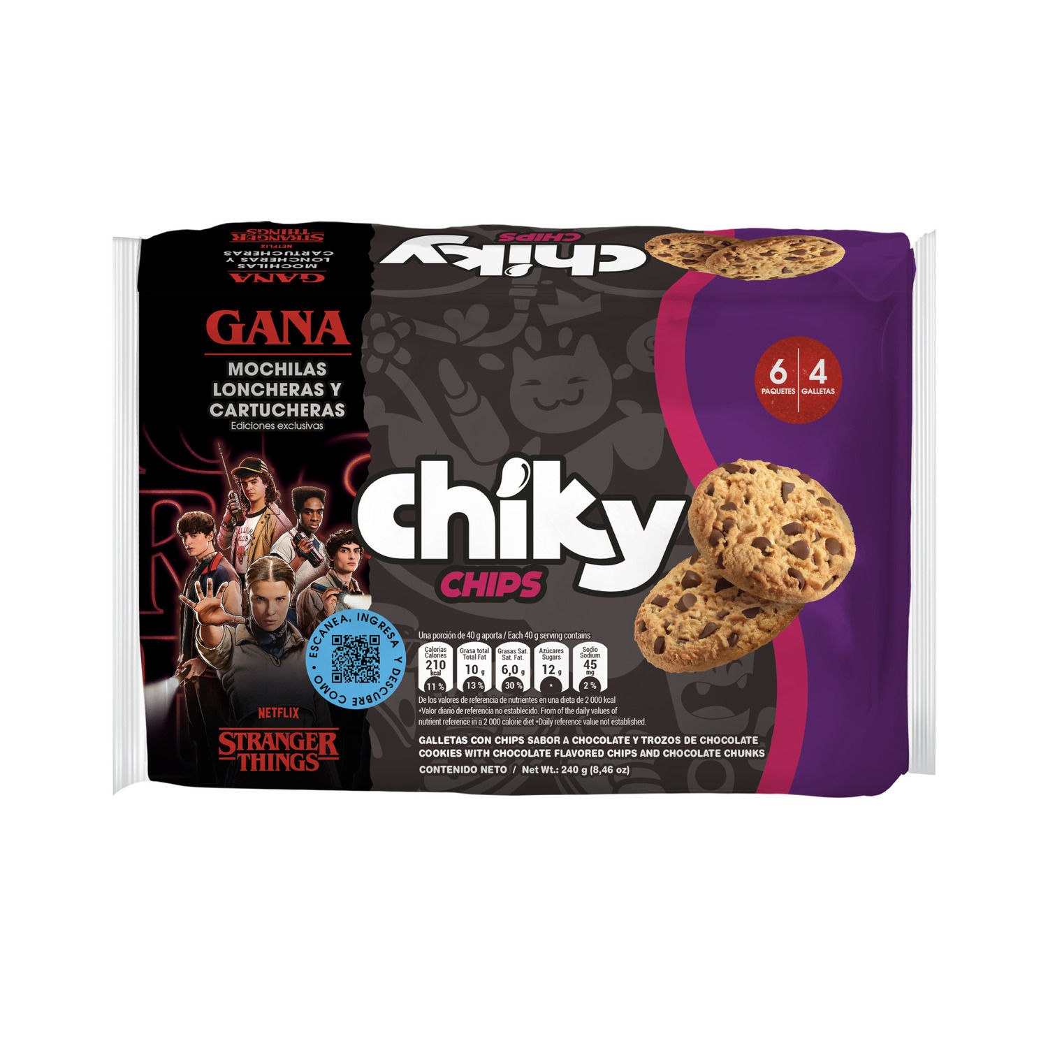 Galleta Choco Chip Chiky Chips Pozuelo Paquete 240 G | Auto Mercado