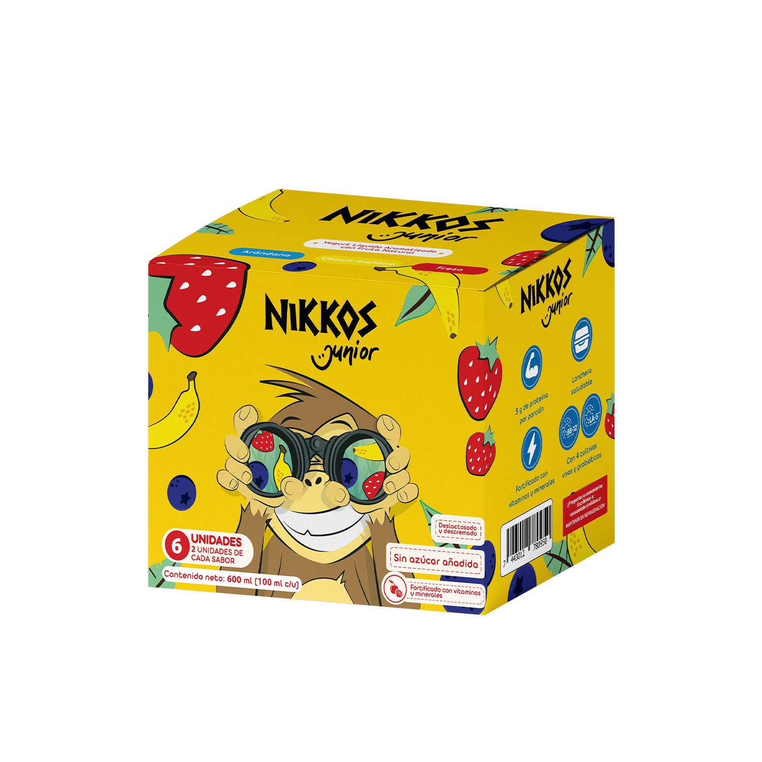Yogurt Ninos Liquido 6u Nikkos Paquete 600 G | Auto Mercado