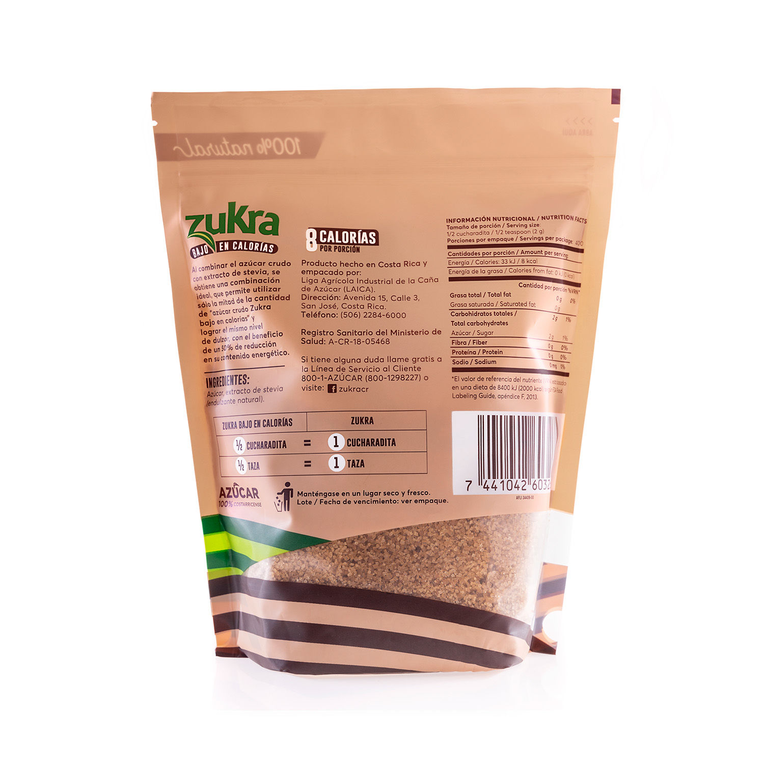 Azucar Crudo Stevia Zukra Bolsa 800 G | Auto Mercado