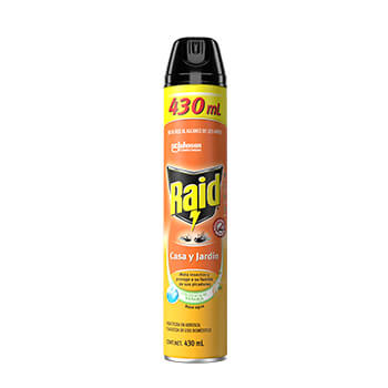 Insecticida Aerosol Multinsecto Naranja Casa Jardin Raid Lata 430 Ml ...