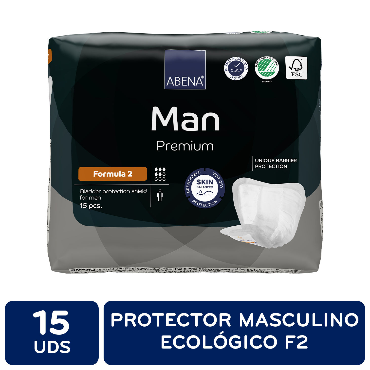 Protector Masculino Man F2 Abena Paquete 15 Unid | Auto Mercado