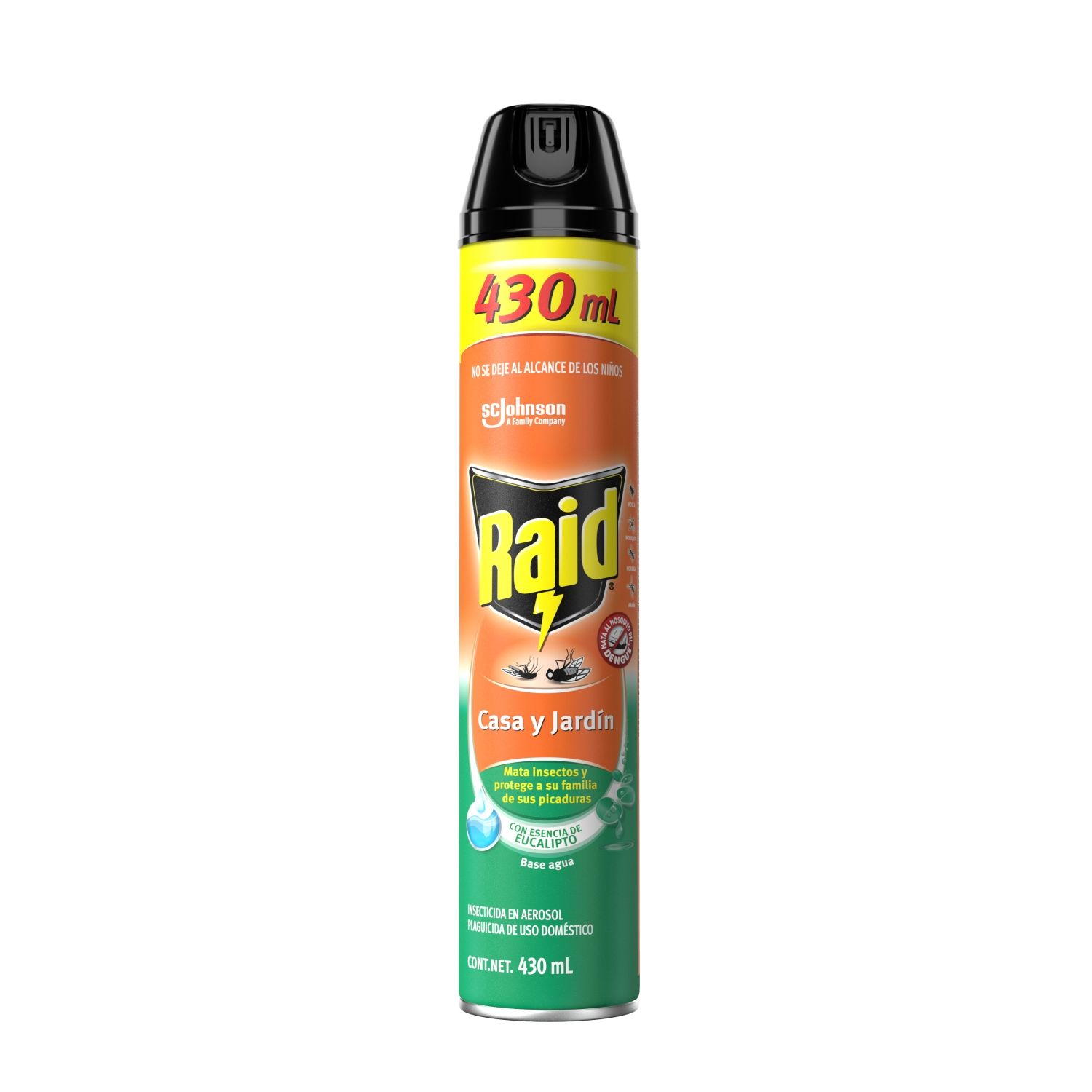Insecticida Aerosol Multinsecto Eucalipto Casa Jardin Raid Lata 430 Ml ...