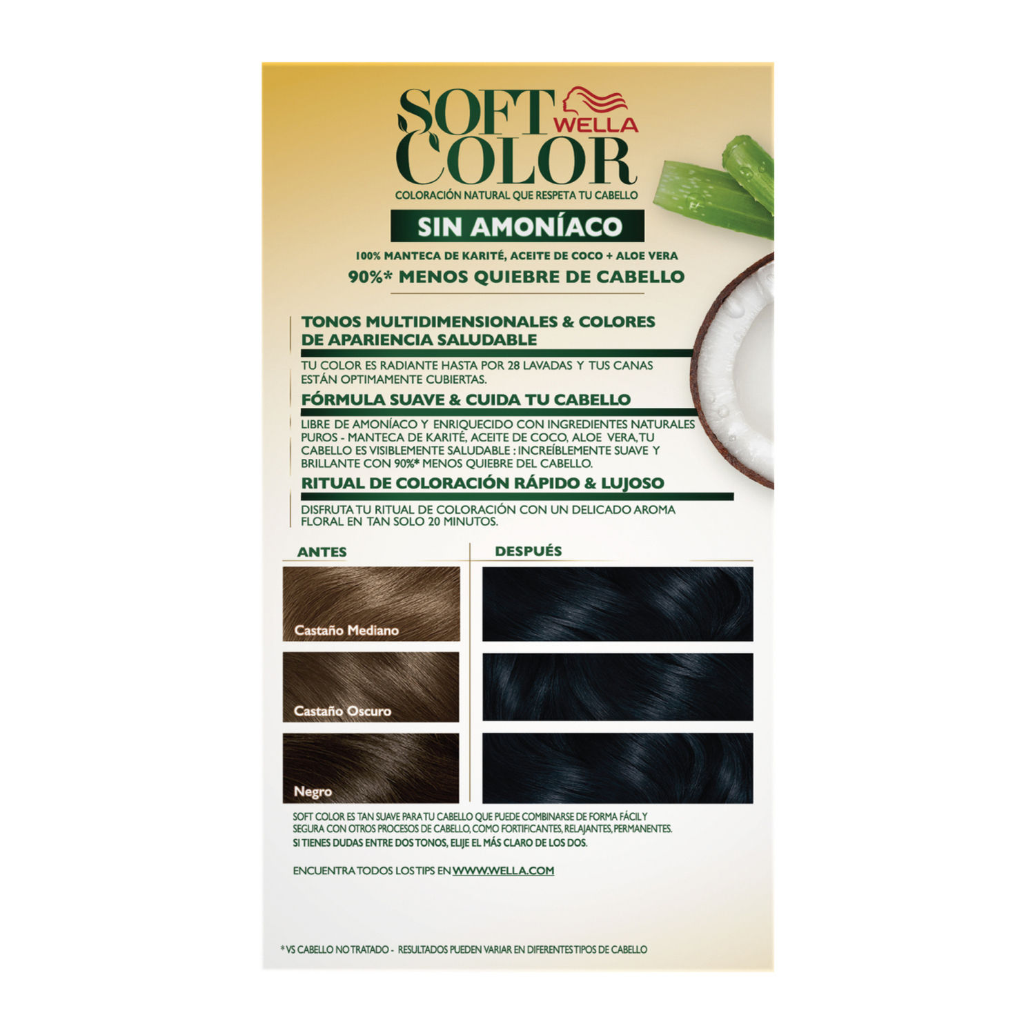 Tinte Permanente Con Amoniaco Negro Azulado Soft Color Caja 1 Unid ...