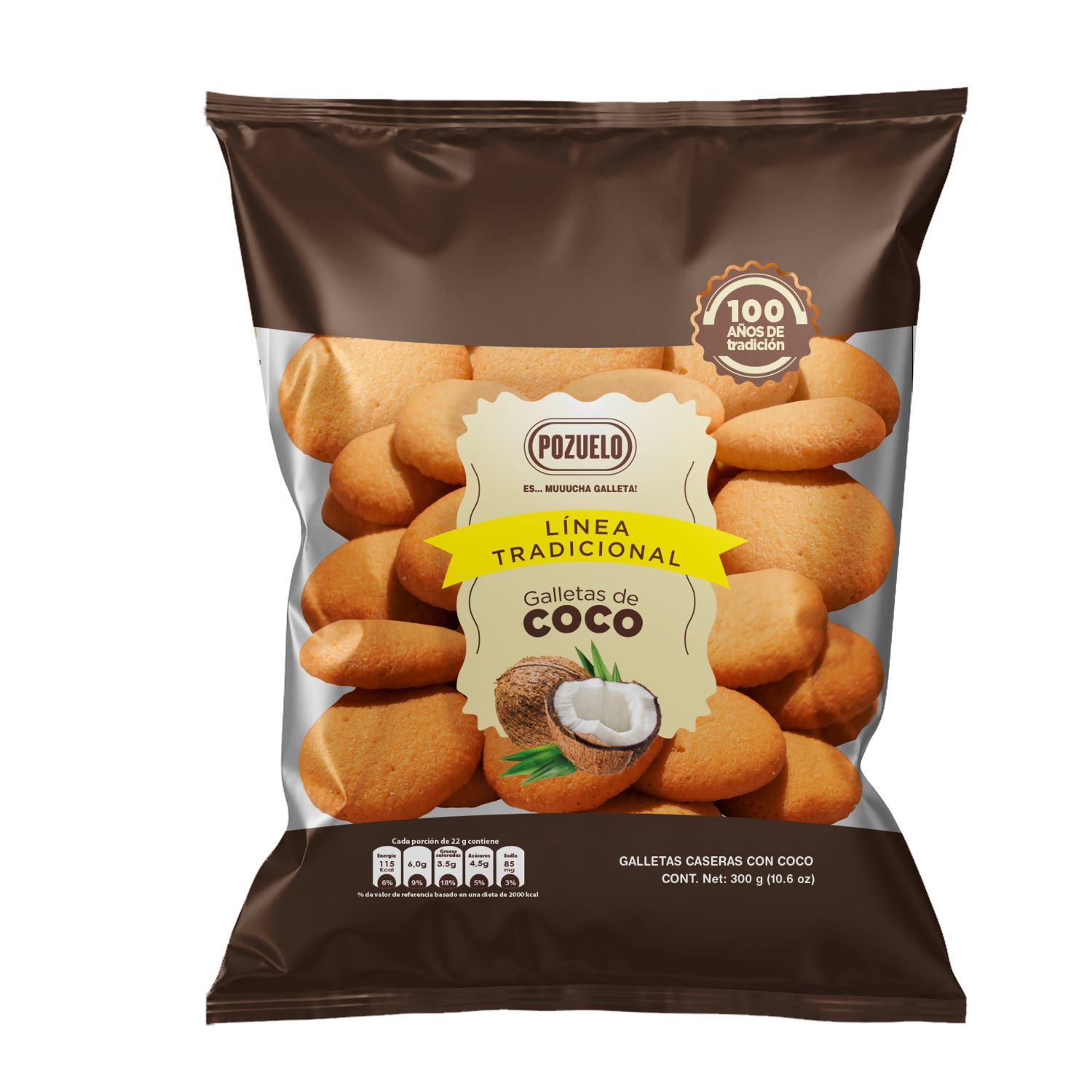 Galleta Dulce Coco Pozuelo Bolsa 300 G | Auto Mercado