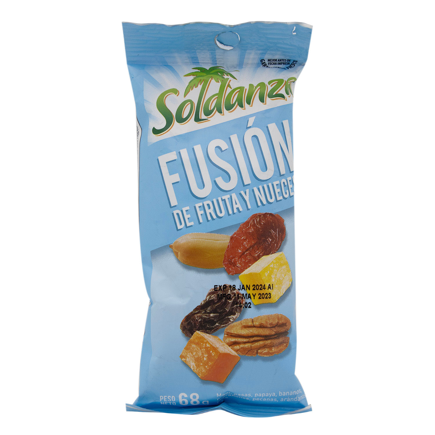 Semillas Mixtas Frutas Y Nueces Soldanza Paquete 68 G | Auto Mercado