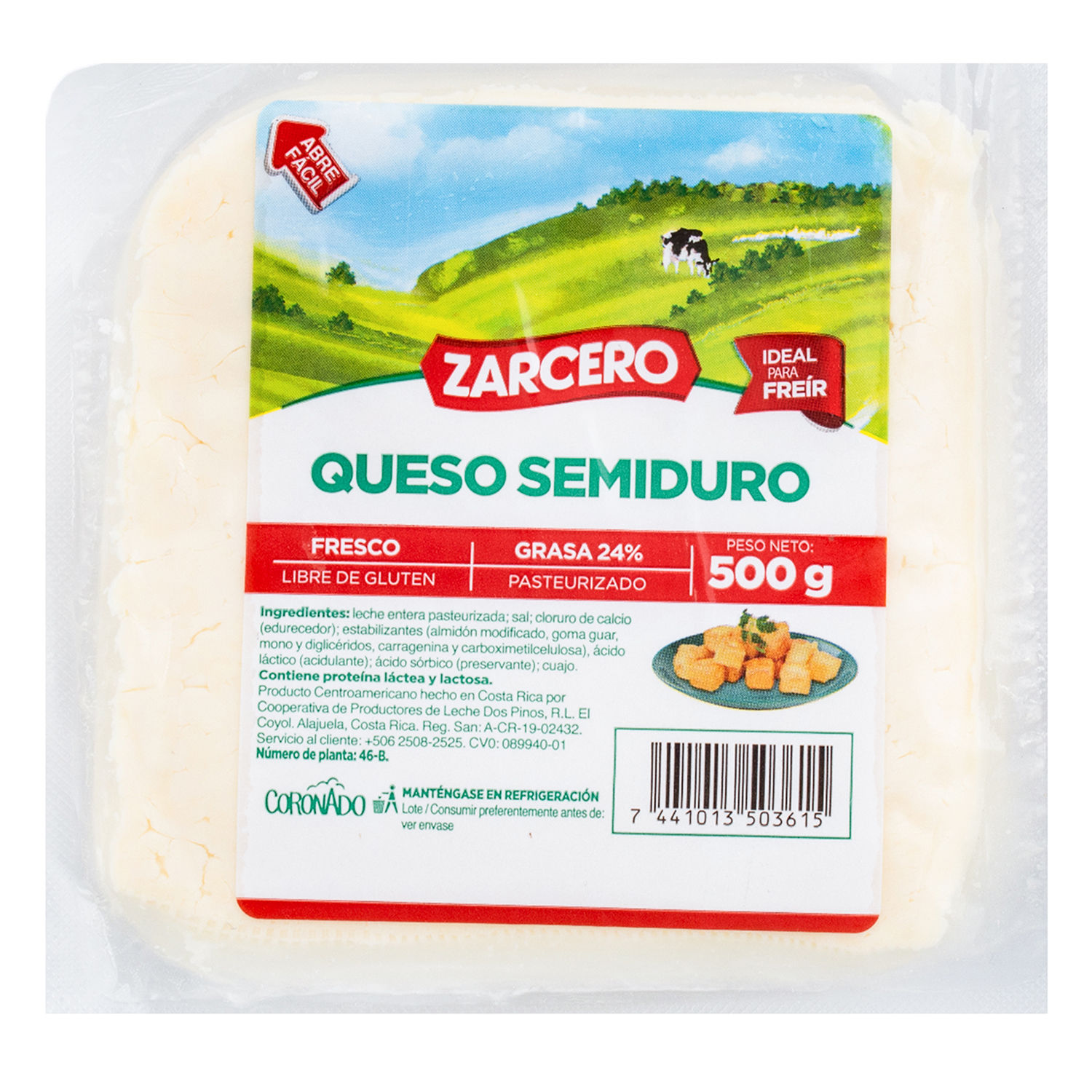 Queso Semiduro Coronado Paquete 500 G | Auto Mercado