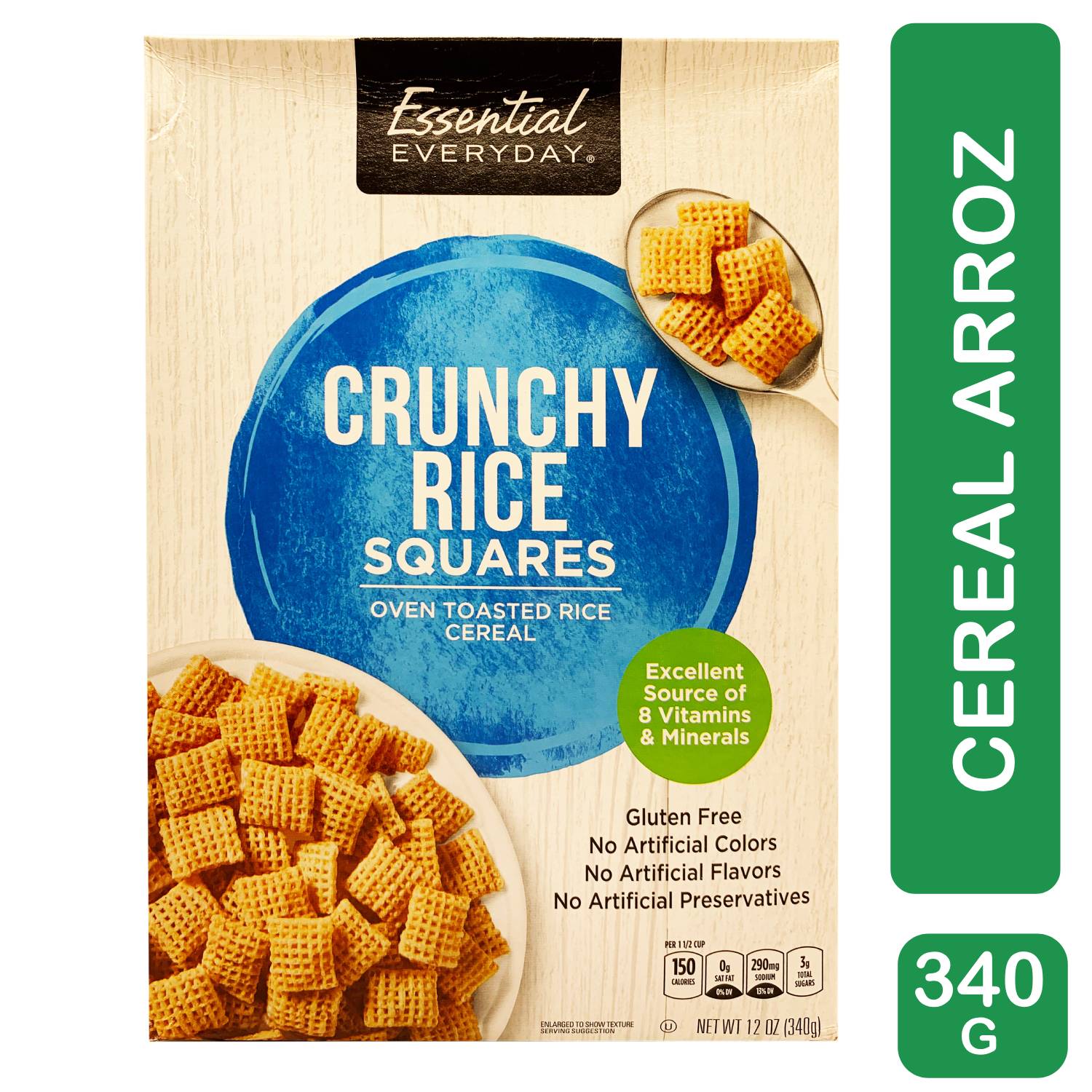 Cereal Rice Square Essential Everyday Caja 340 G | Auto Mercado