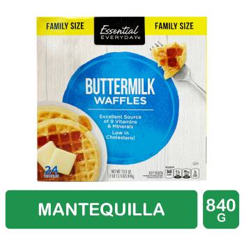 Waffle Mantequilla 24ct Essential Everyday Caja 839 G | Auto Mercado