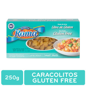Pasta Alimenticia Caracol Sin Gluten Roma Caja 250 G | Auto Mercado