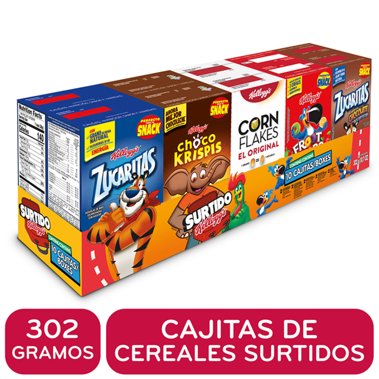 Cereal Surtido 10u Kelloggs Paquete 310 G | Auto Mercado