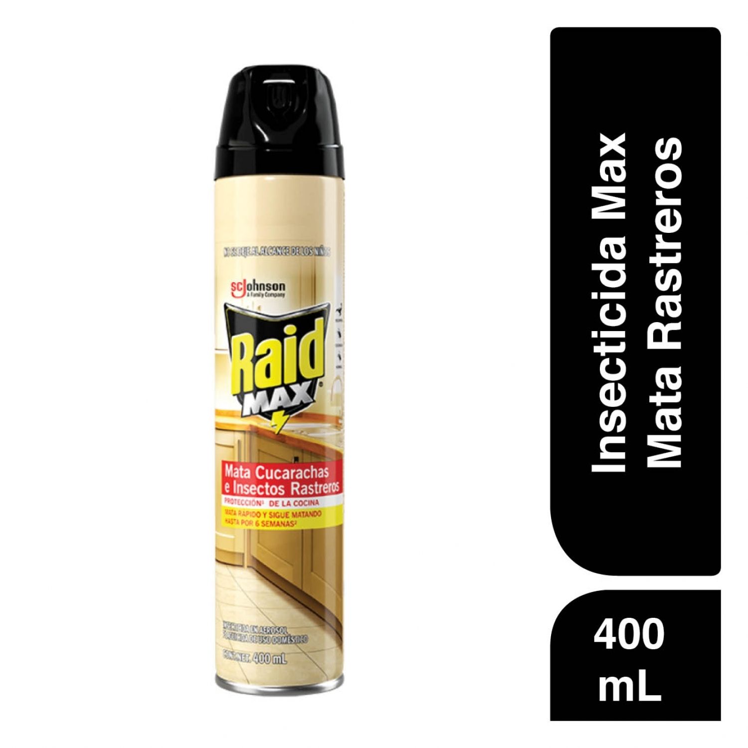 Insecticida Aerosol Rastreros Max Raid Lata 400 Ml | Auto Mercado