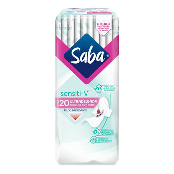 Toalla Intima Ultra Sensitiva Saba Paquete 20 Unid | Auto Mercado