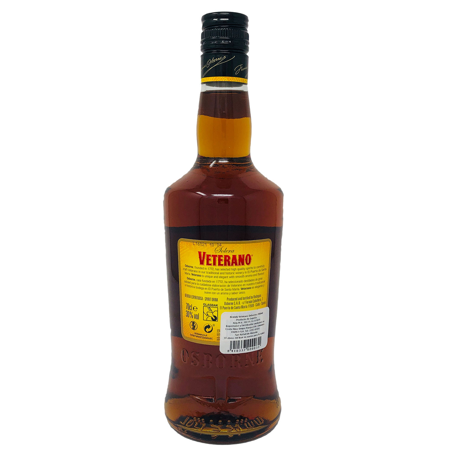 Brandy Español Veterano Botella 700 Ml | Auto Mercado