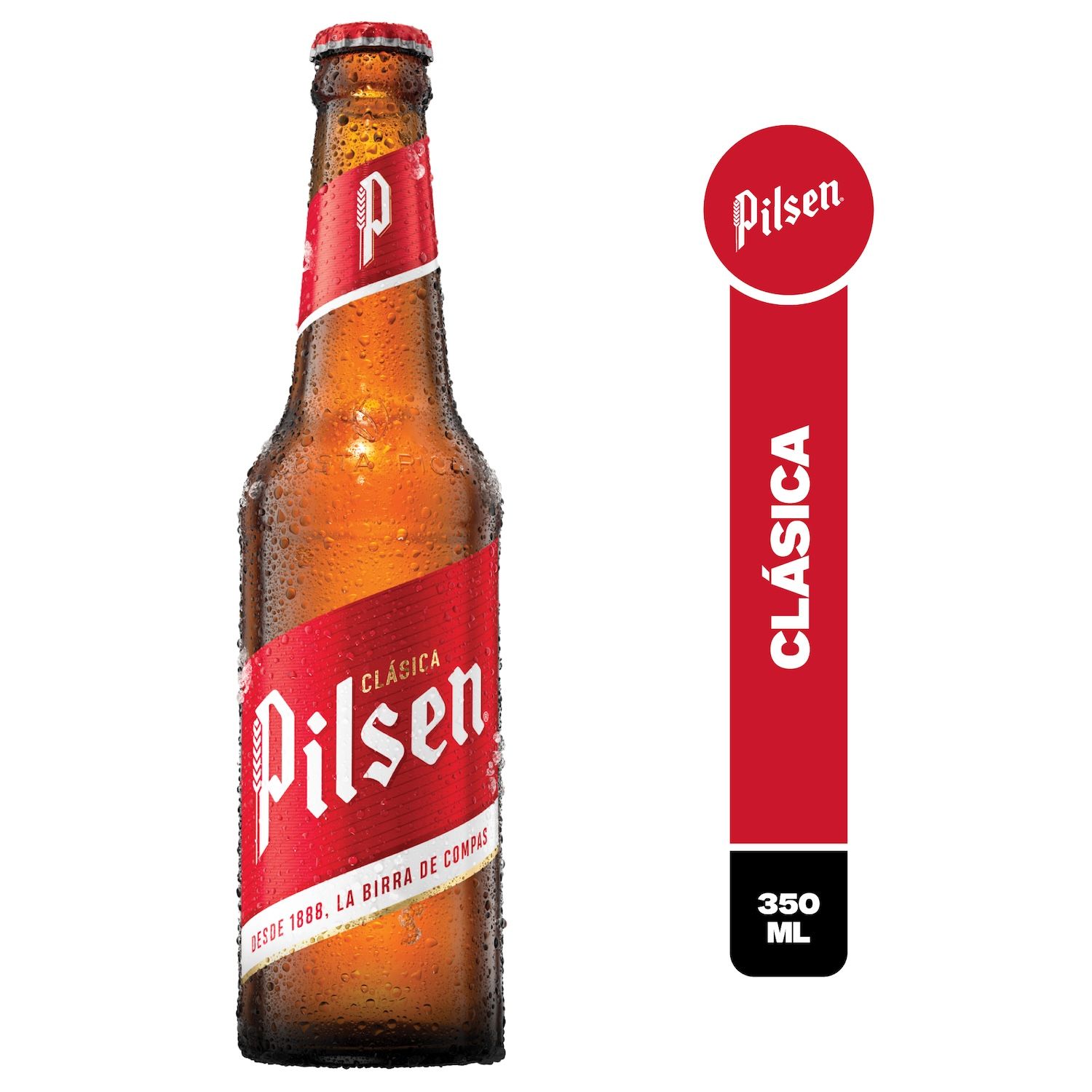 Cerveza Nacional Retornable Costa Rica Pilsen Botella 350 Ml | Auto Mercado