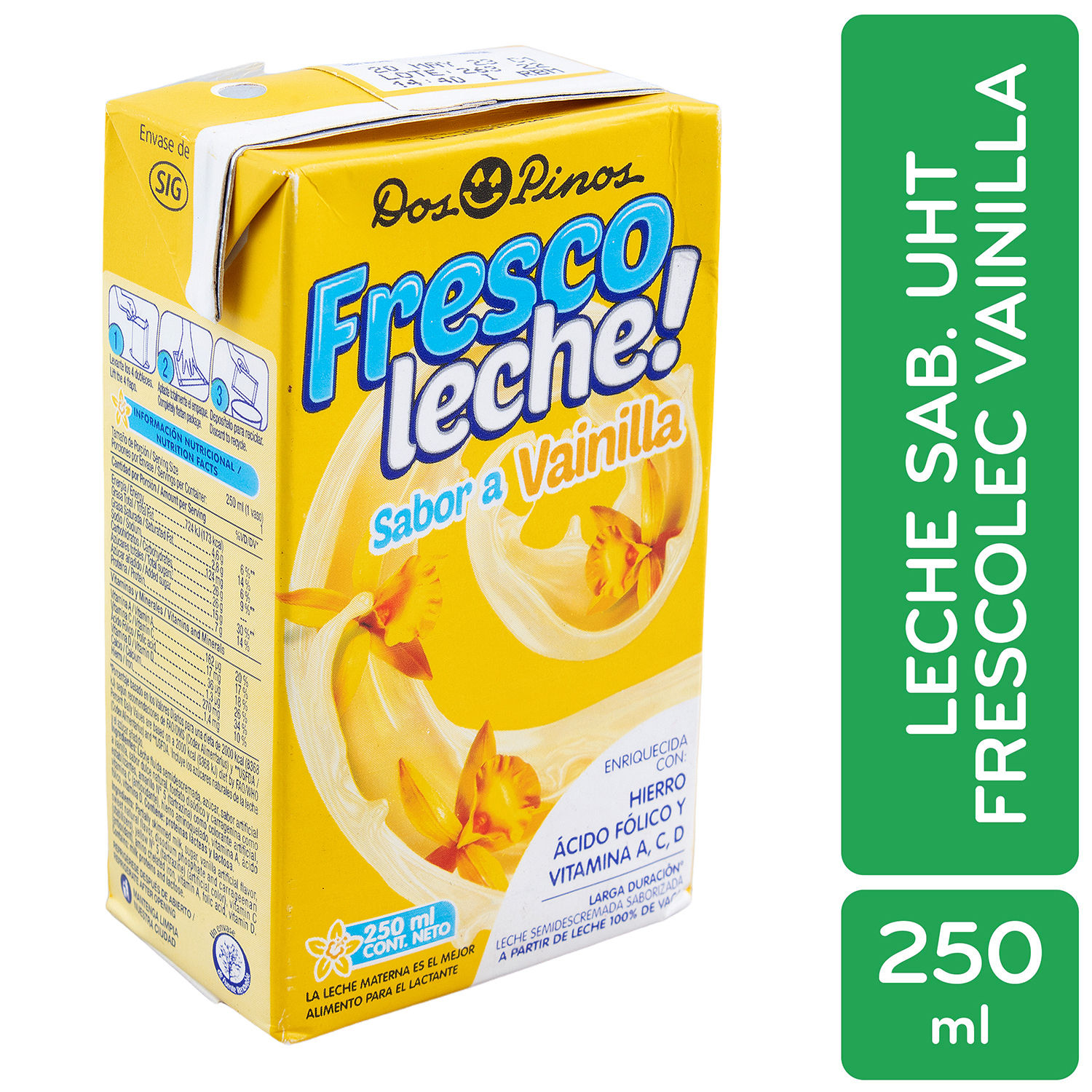 Leche Saborizada Vainilla Dos Pinos Caja 250 Ml | Auto Mercado