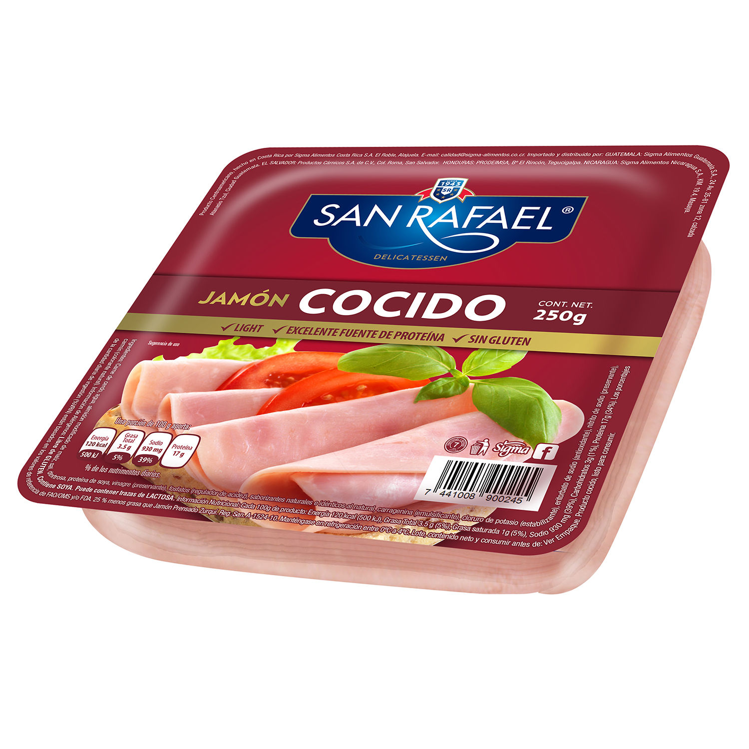 Jamon Cocido Light Sin Gluten San Rafael | Auto Mercado