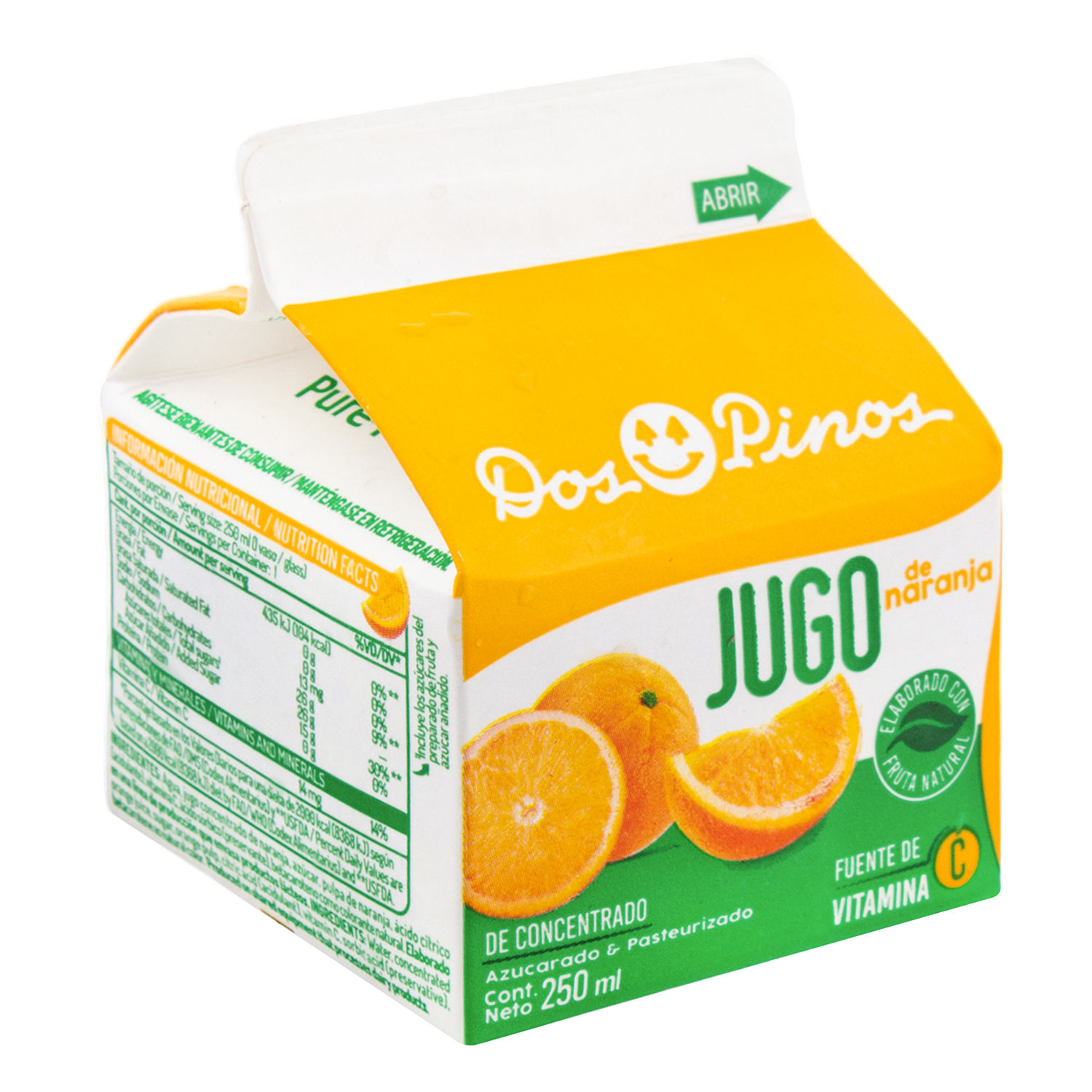 Bebida Jugo Naranja Pure Pak Dos Pinos Caja 250 Ml | Auto Mercado