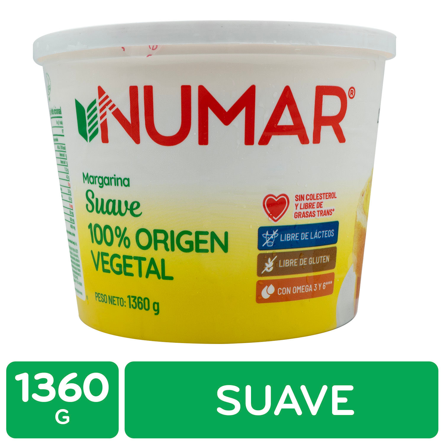 Margarina Regular Suave Numar Envase 1360 G | Auto Mercado