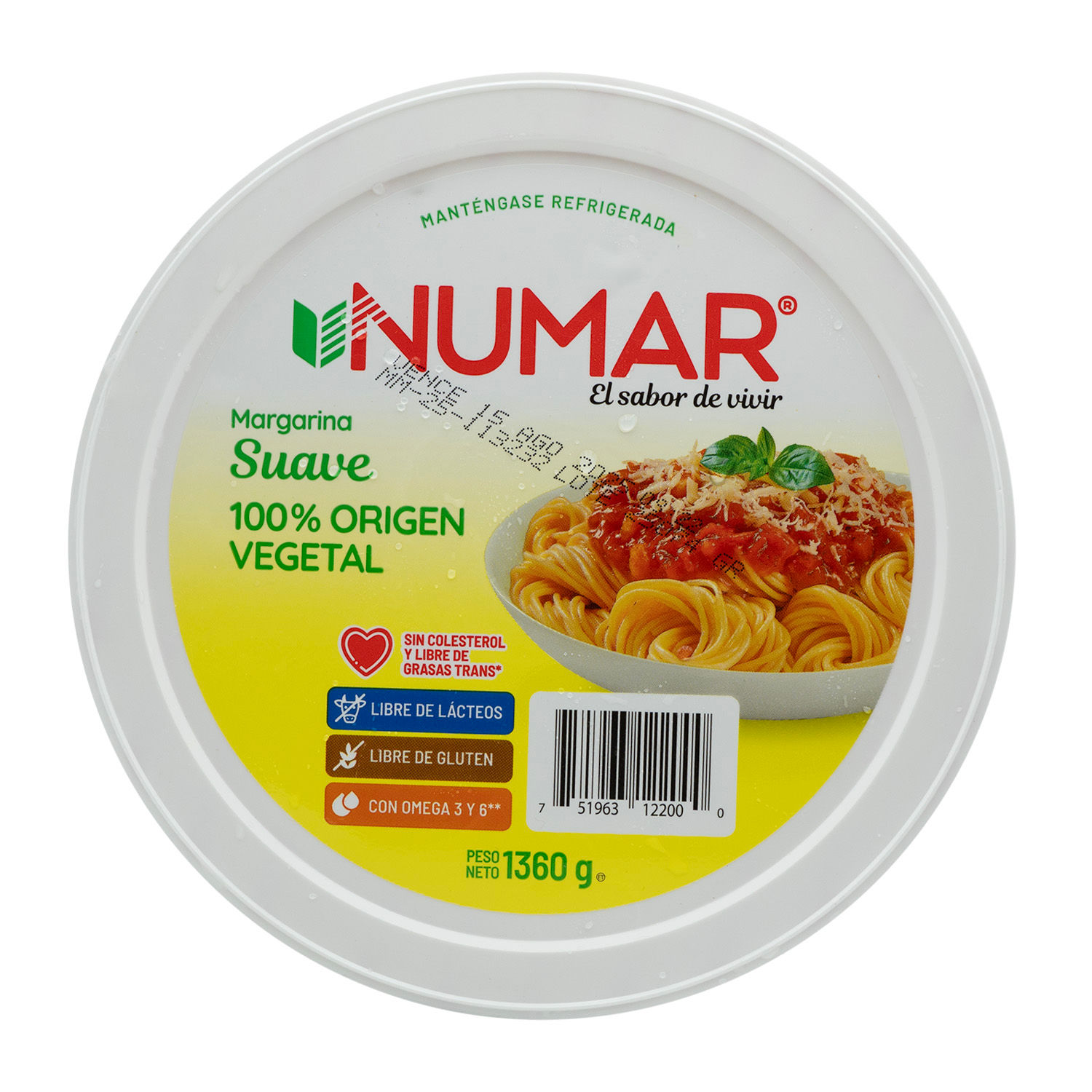 Margarina Regular Suave Numar Envase 1360 G | Auto Mercado