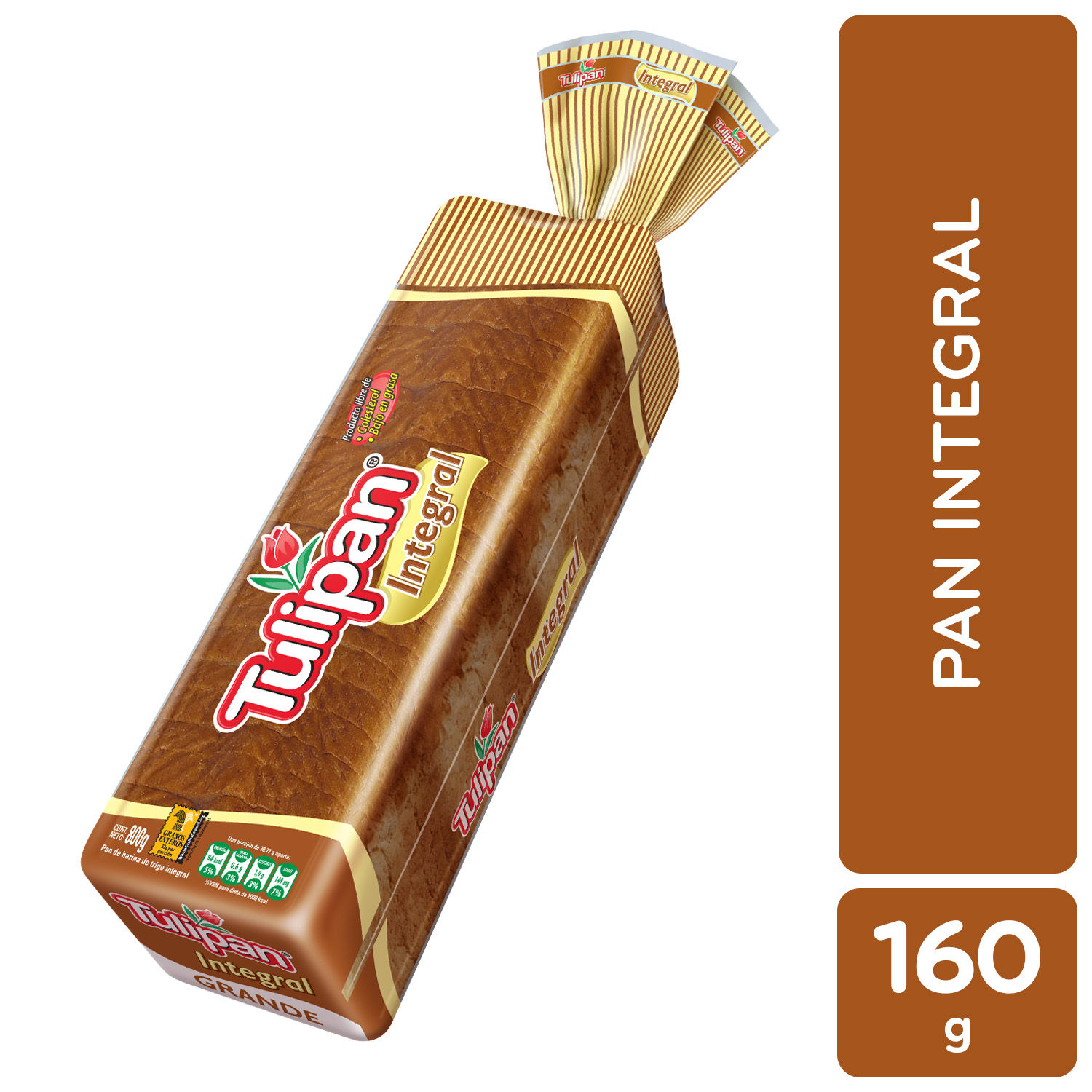 Pan Empacado Integral Tulipan Paquete 800 G | Auto Mercado