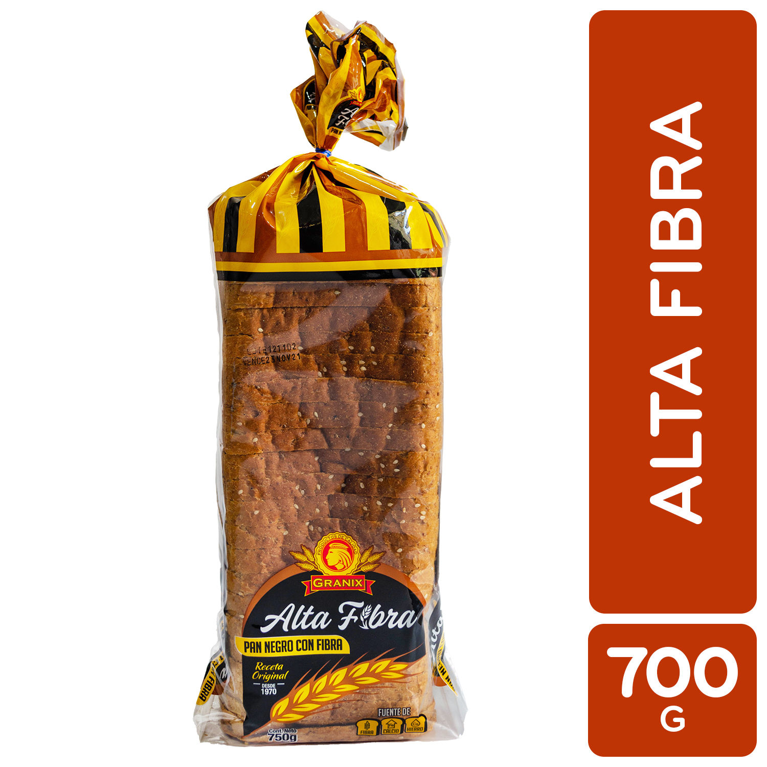 Pan Empacado Integral Negro Granix Paquete 750 G | Auto Mercado