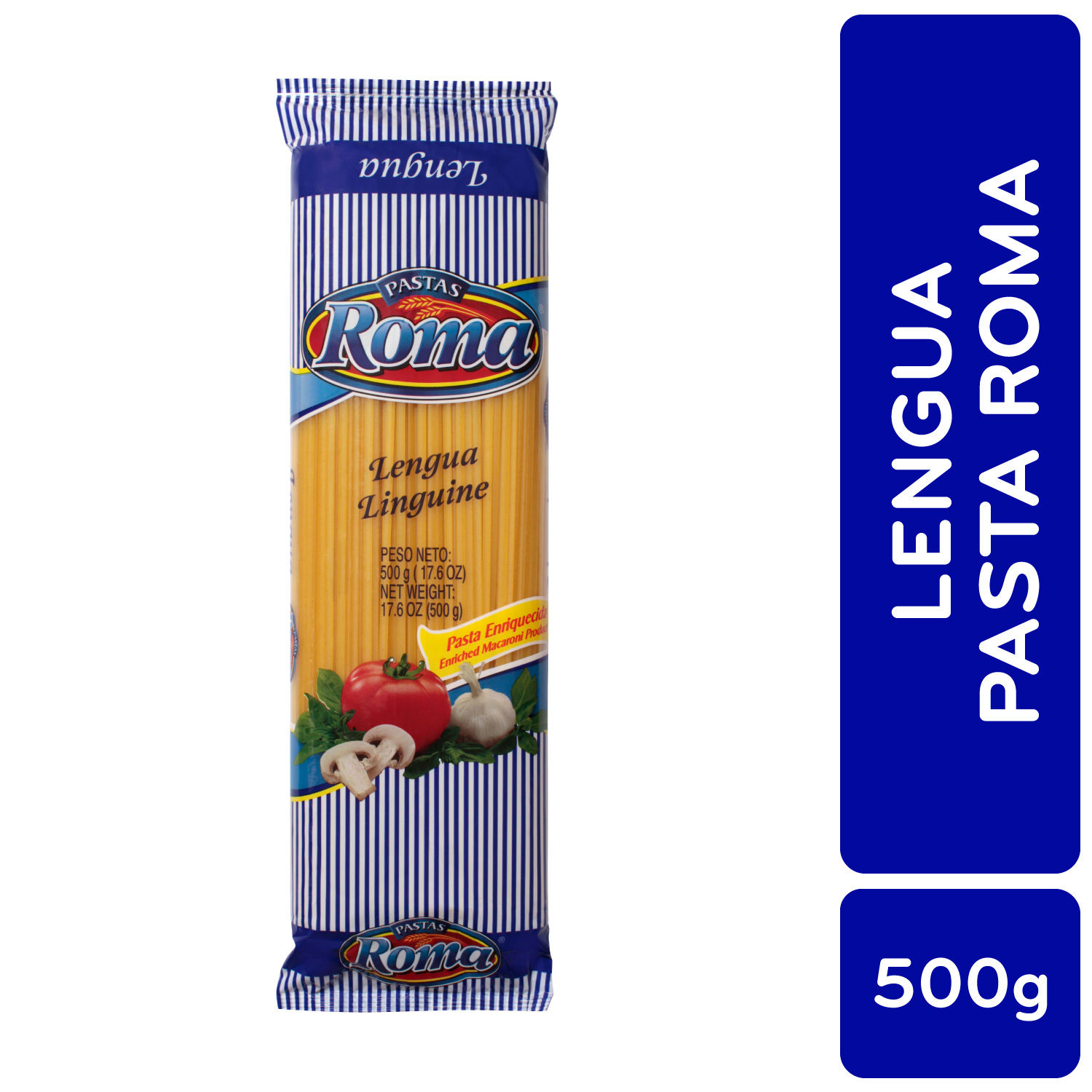 Pasta Alimenticia Lengua Roma Paquete 500 G | Auto Mercado