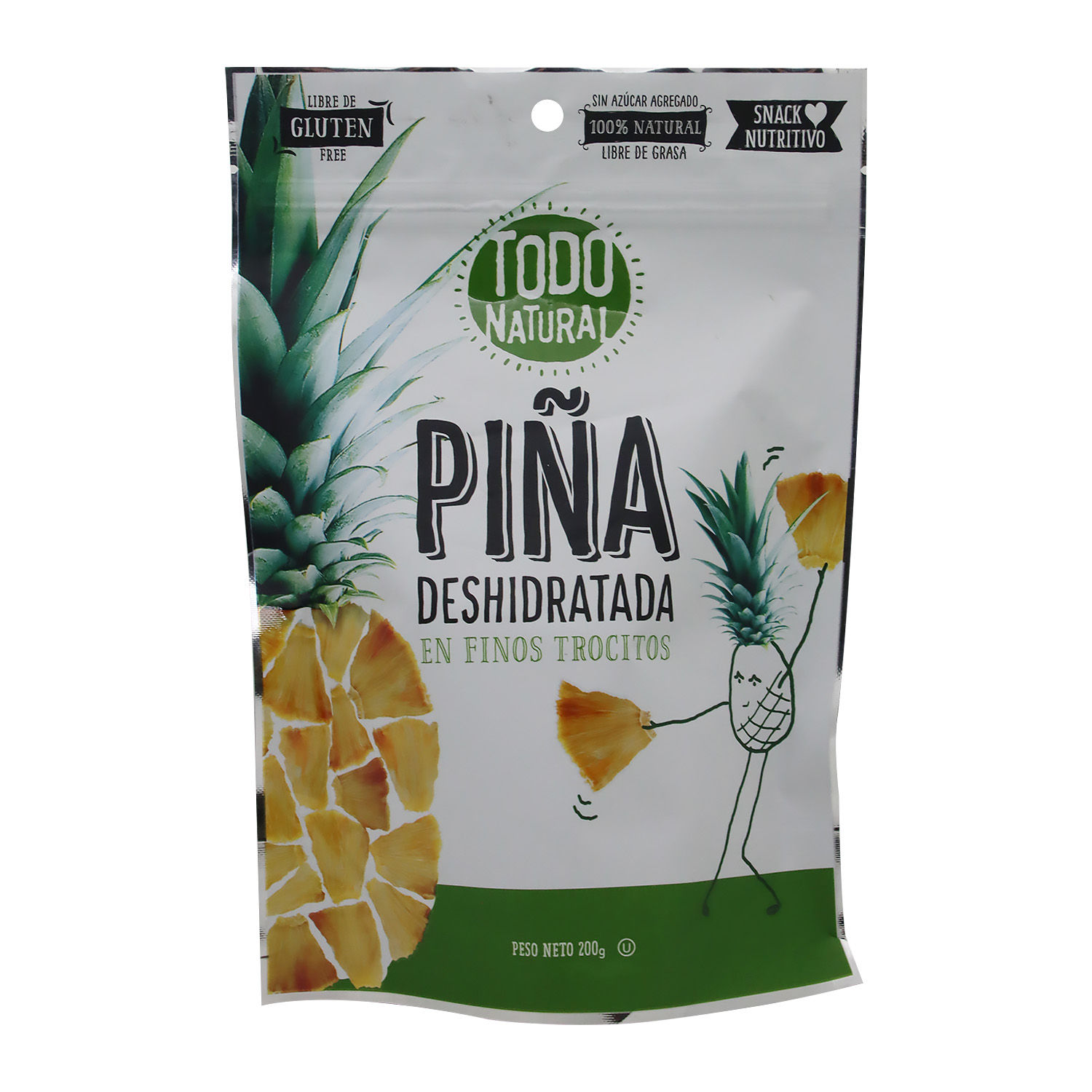Fruta Deshidratada Piña Todo Natural Paquete 200 G | Auto Mercado