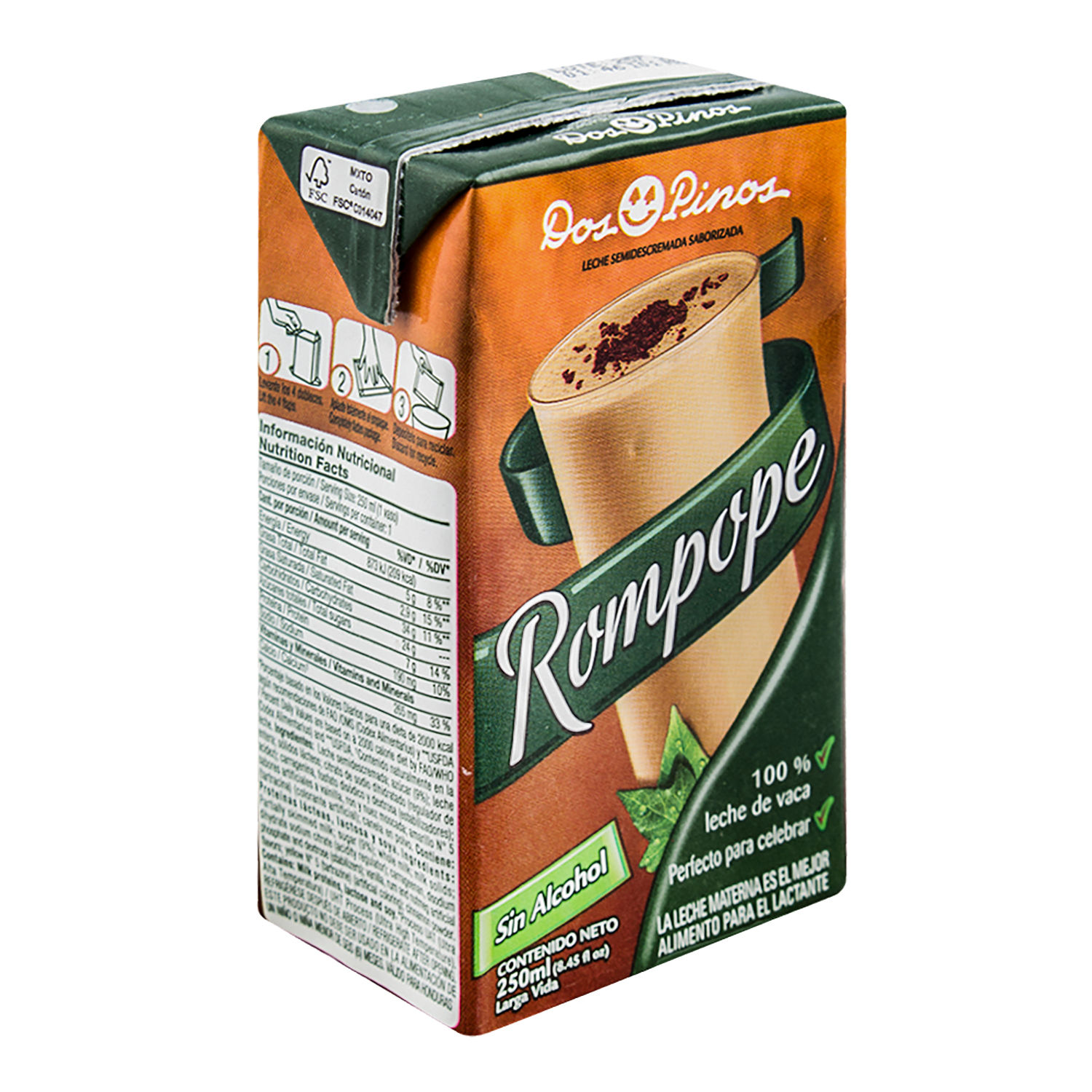 Rompope Dos Pinos Caja 250 Ml | Auto Mercado