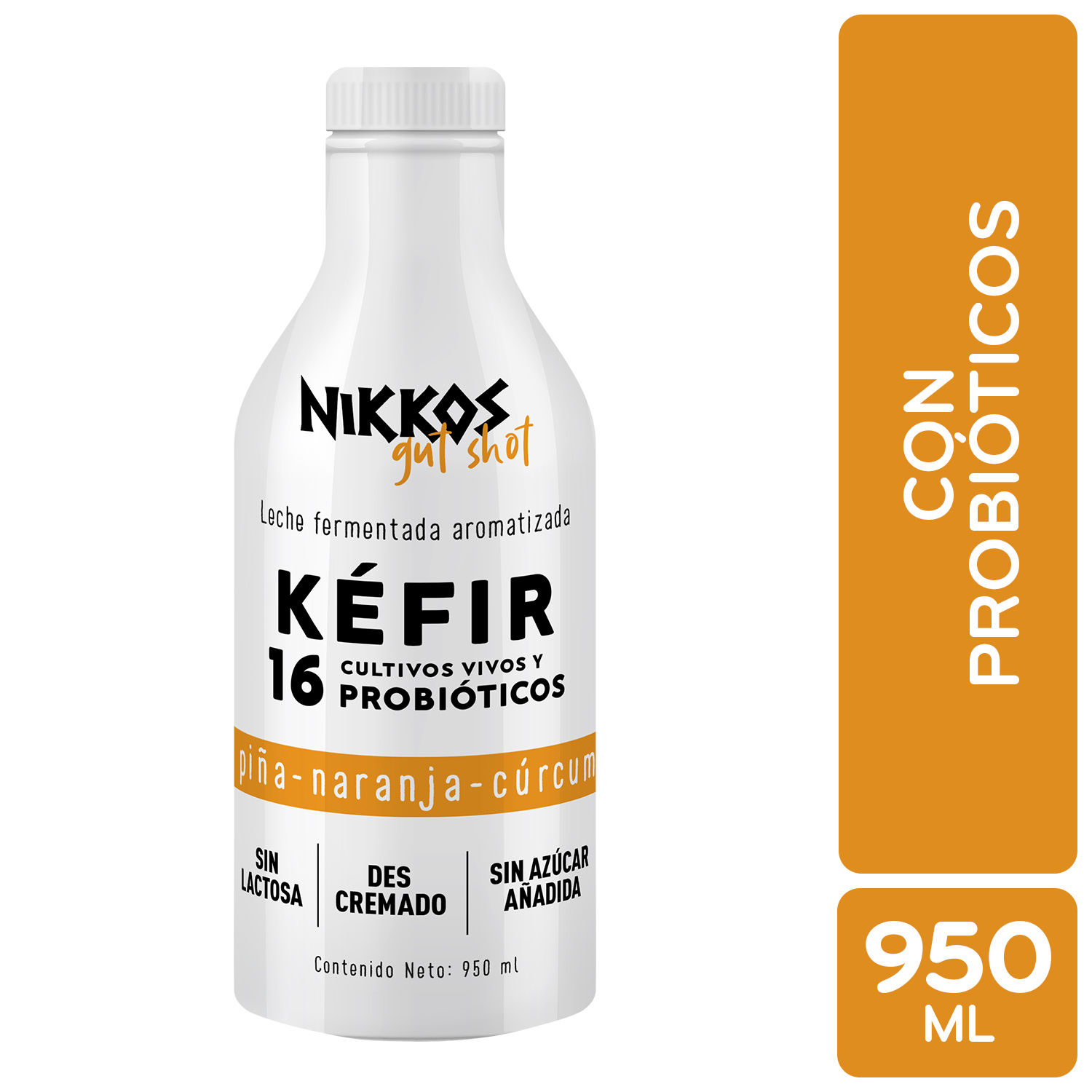Leche Fermentada Kefir Pina Curcuma Envase 950 Ml Nikkos | Auto Mercado