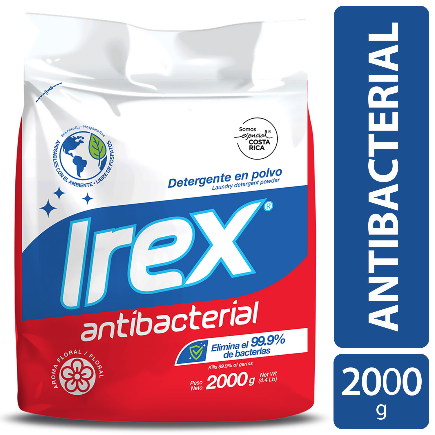 Detergente Polvo Floral Antibacterial Irex Bolsa 2 Kg | Auto Mercado