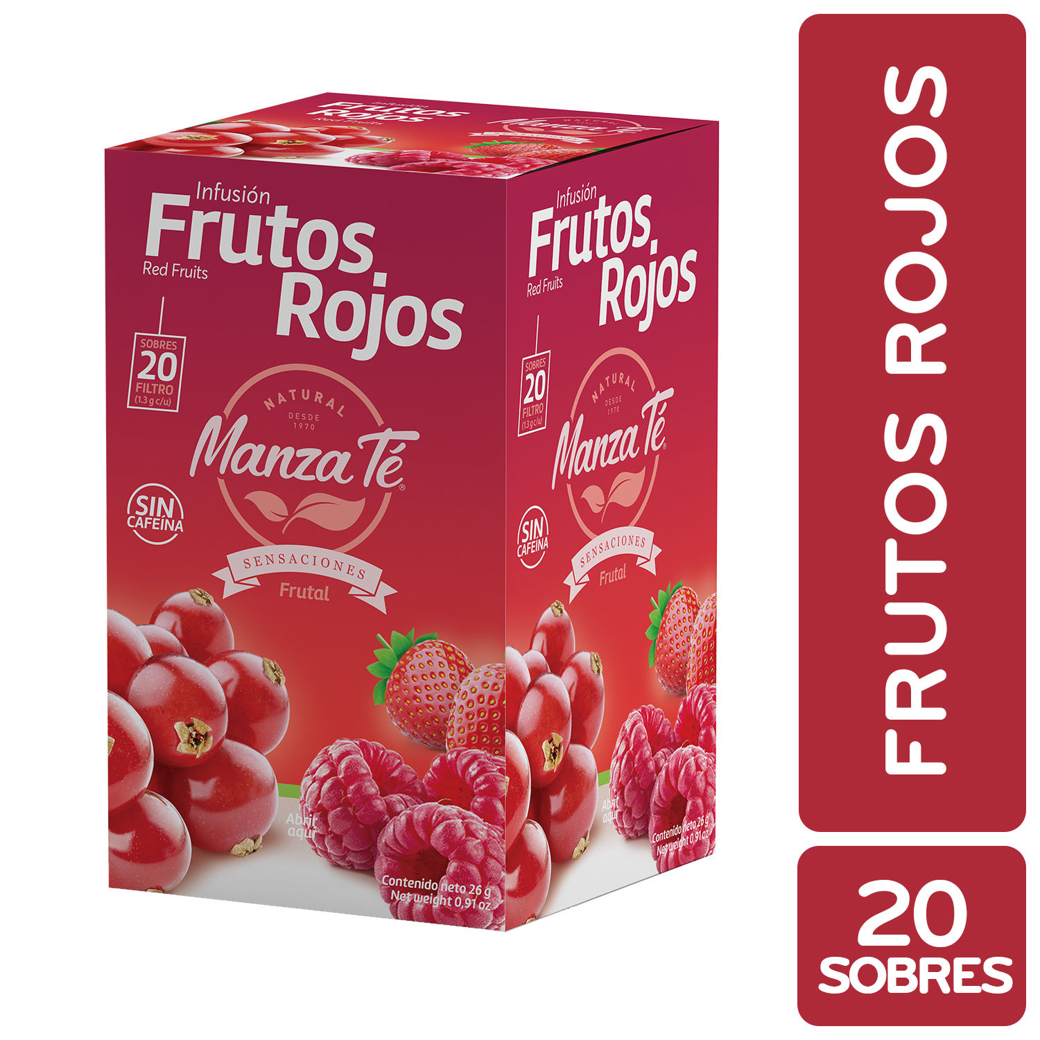 Te Frutos Rojos Manza-te Caja 26 G | Auto Mercado