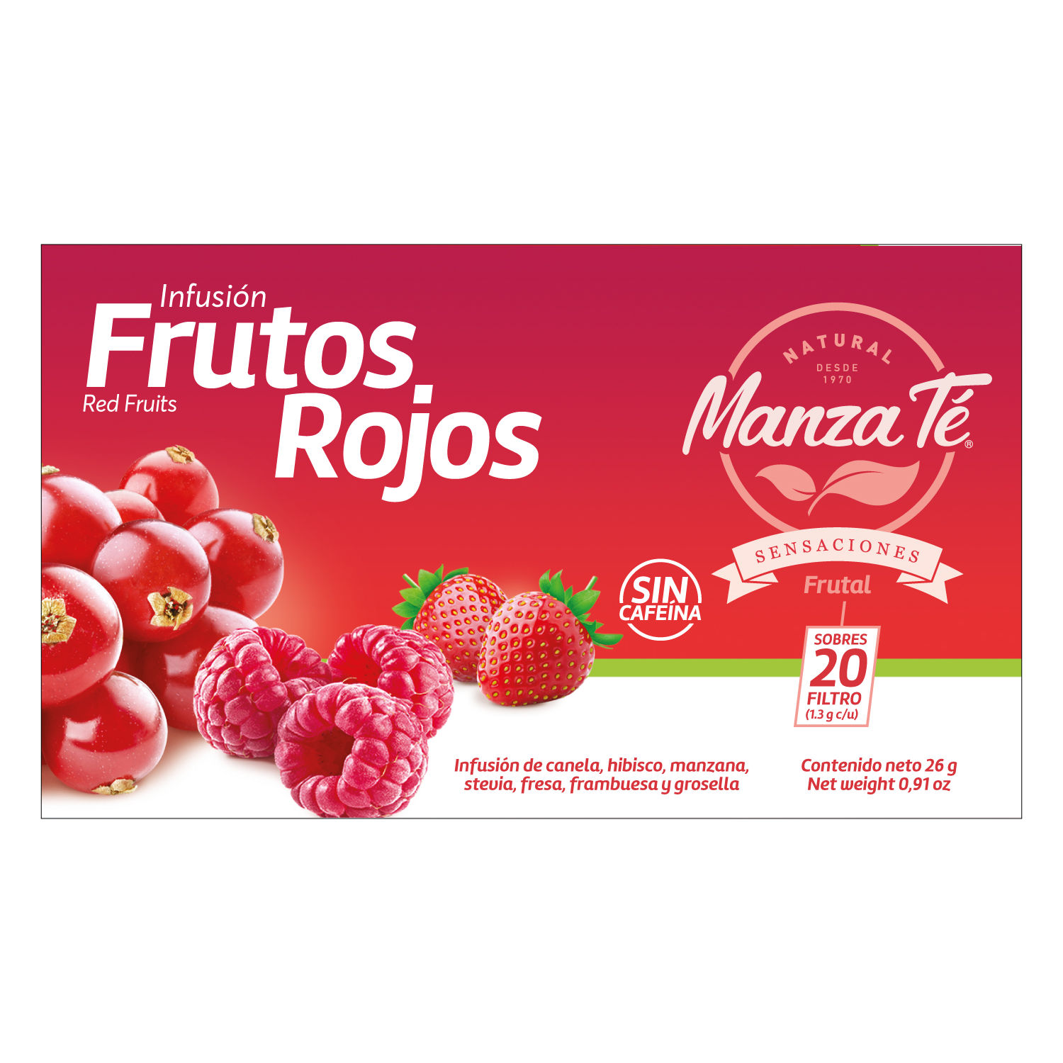 Te Frutos Rojos Manza-te Caja 26 G | Auto Mercado