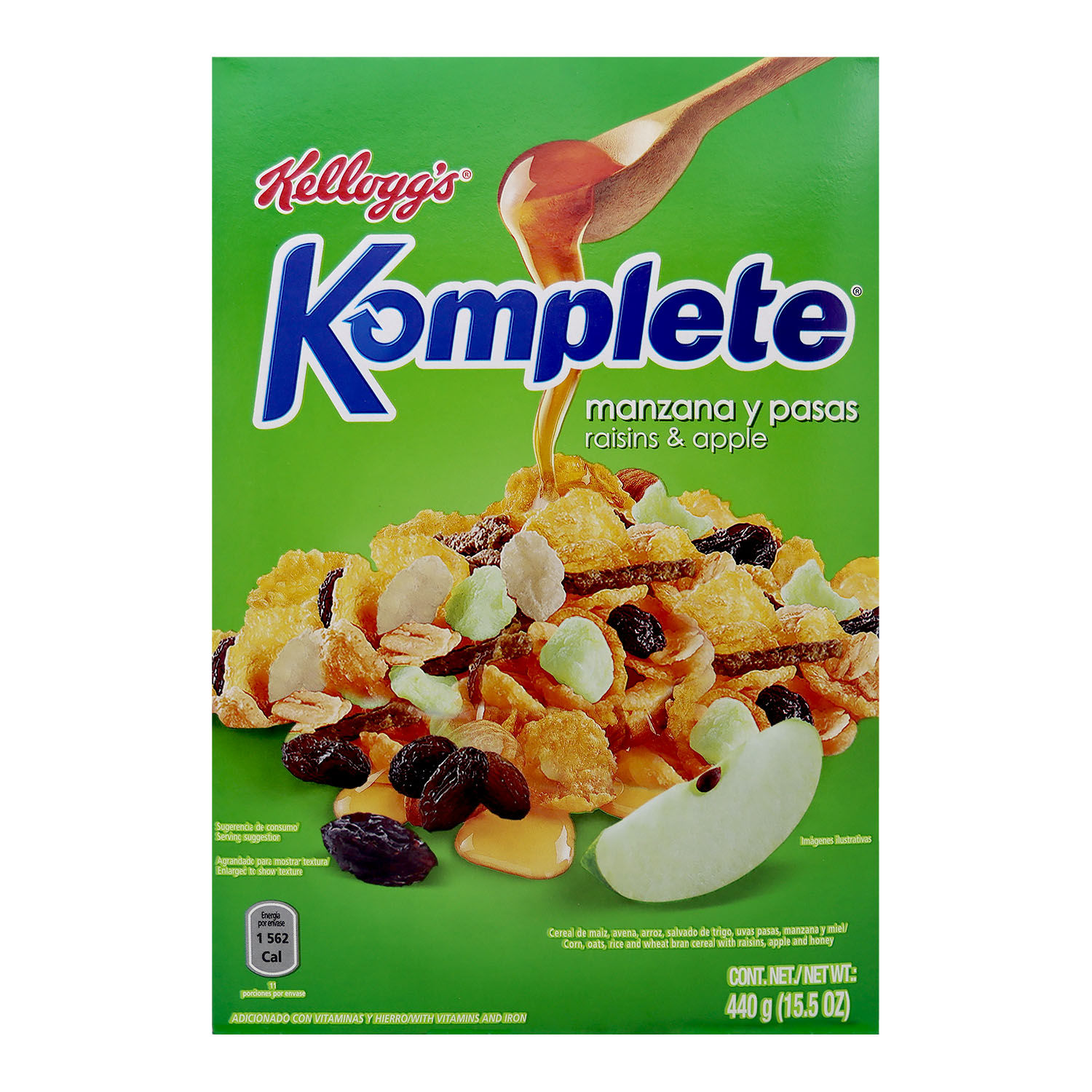 Cereal Komplete Manzana Pasas Kelloggs Caja 440 G | Auto Mercado