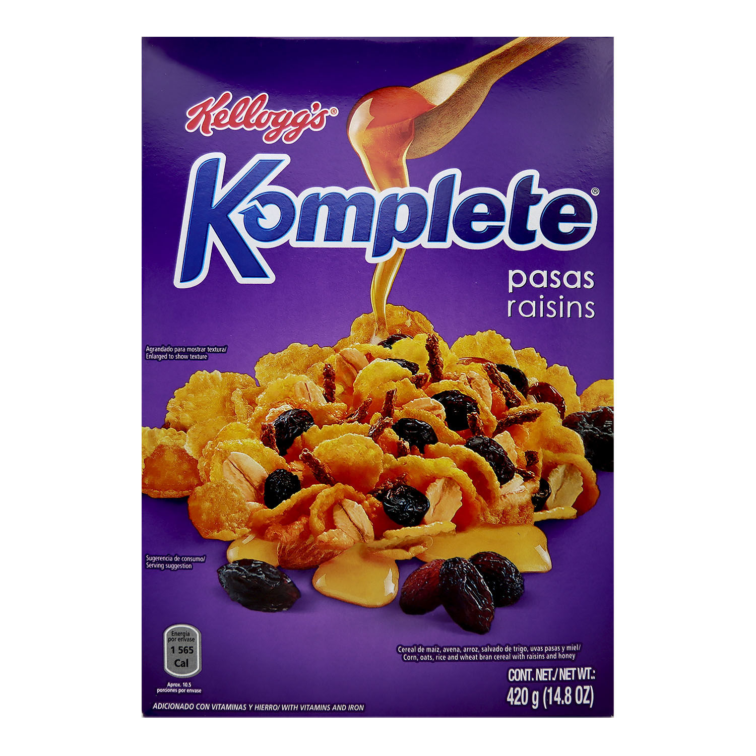 Cereal Komplete Pasas Kelloggs Caja 420 G | Auto Mercado