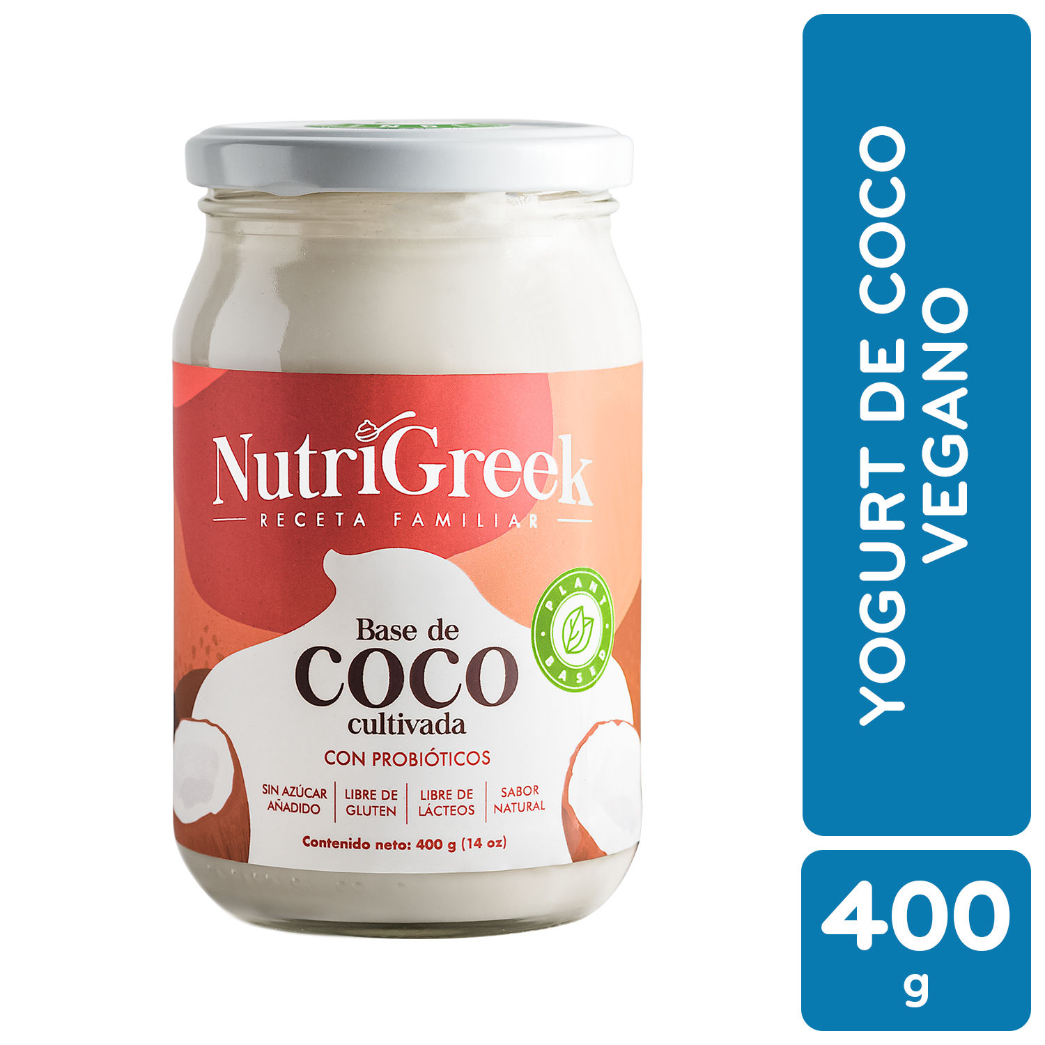 Yogurt Natural Coco Nutrigreek Envase 400 G | Auto Mercado